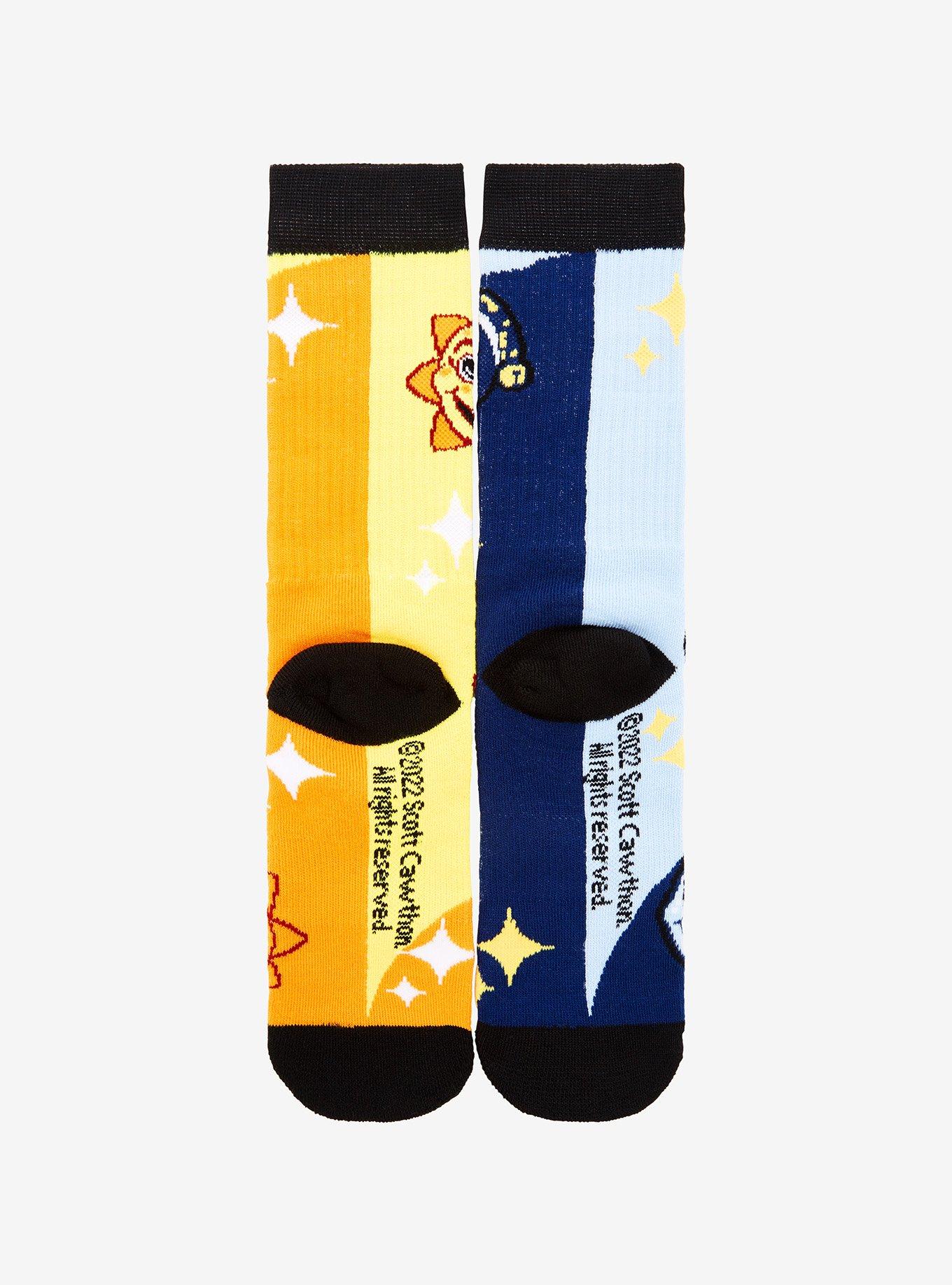 Five Nights At Freddy's: Security Breach Sun & Moon Crew Socks | Hot Topic