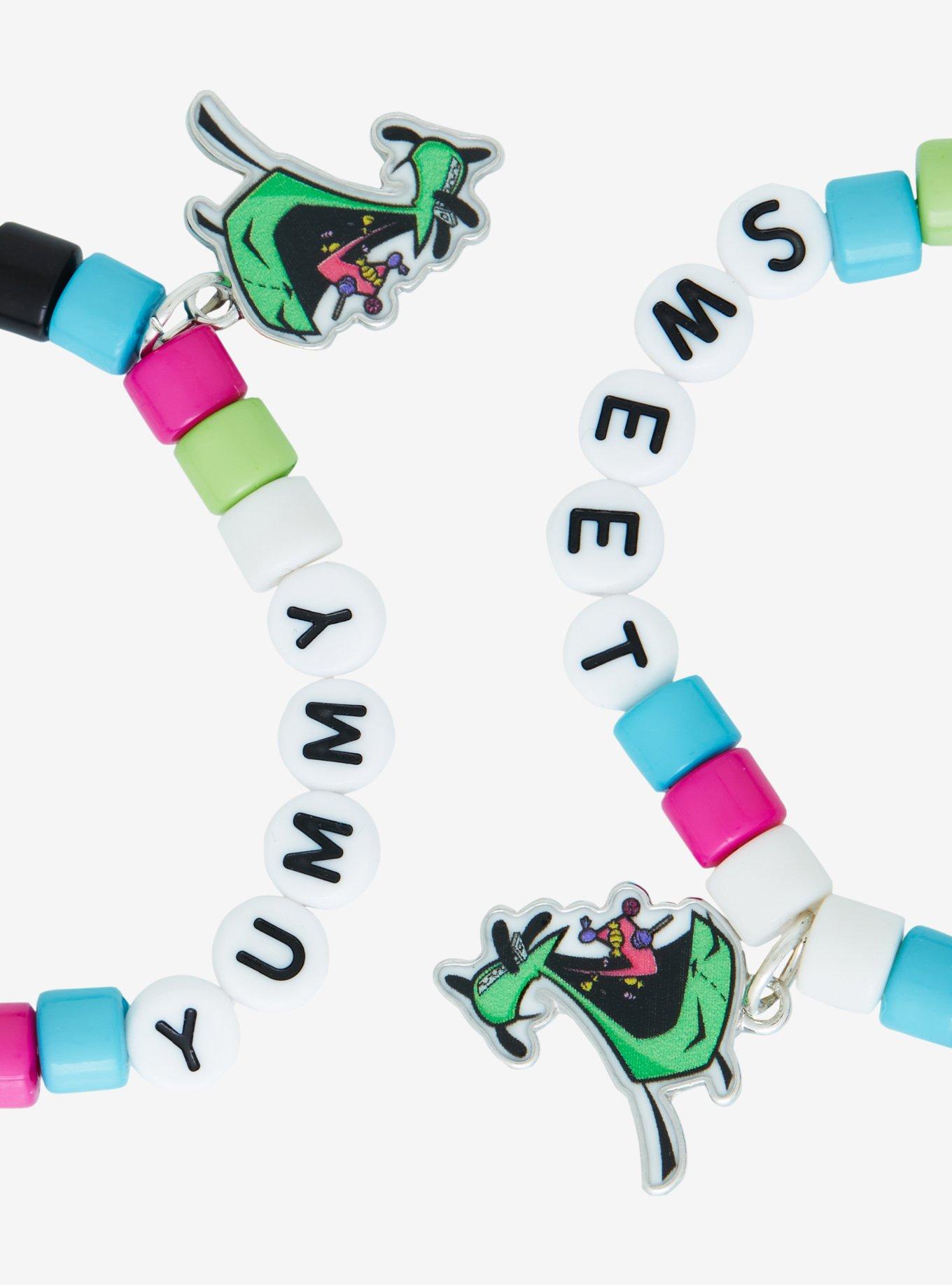 Invader Zim GIR Candy Best Friend Beaded Bracelet Set | Hot Topic