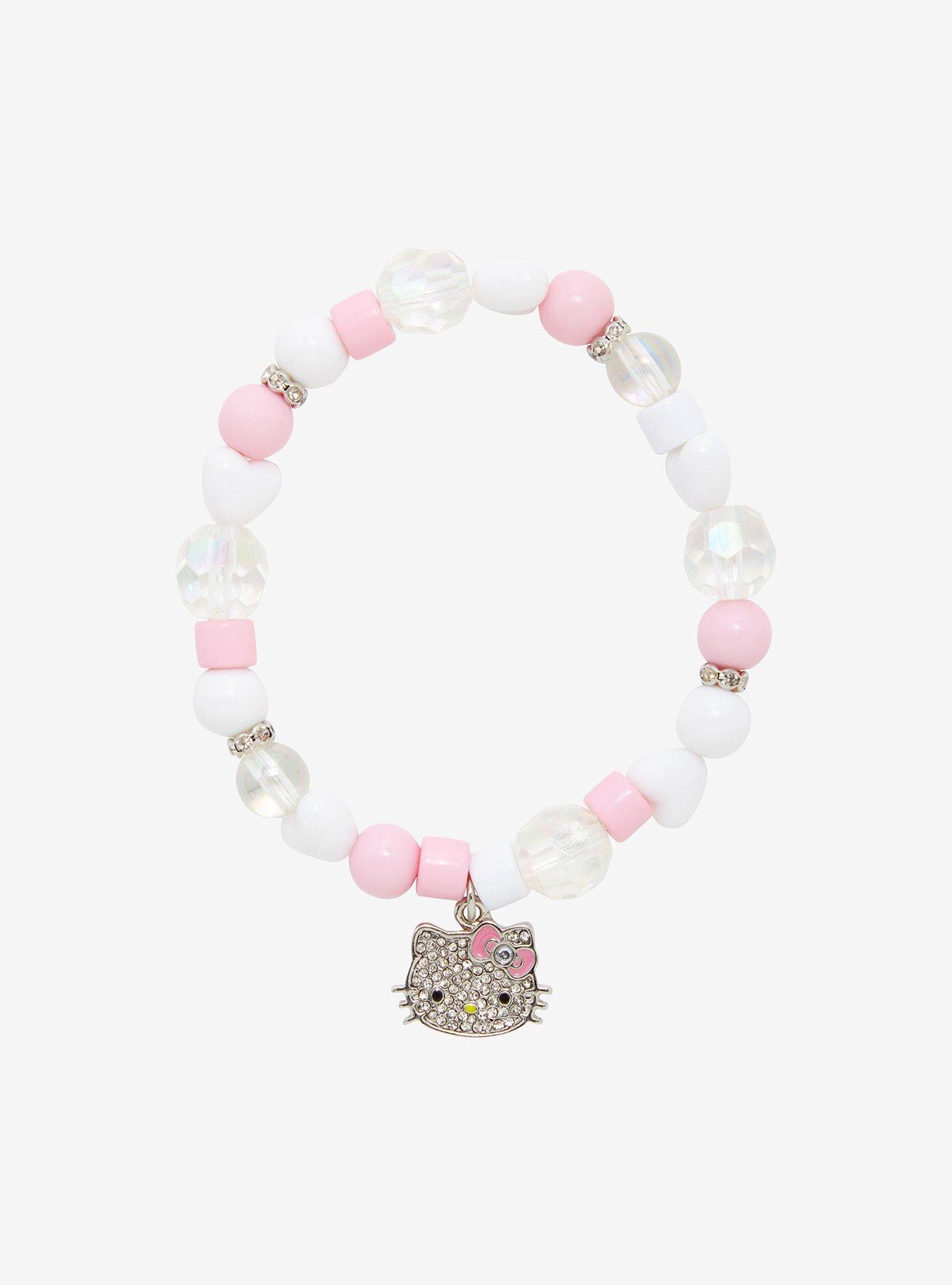 Hello Kitty Nameplate Bling Bracelet Set | Hot Topic