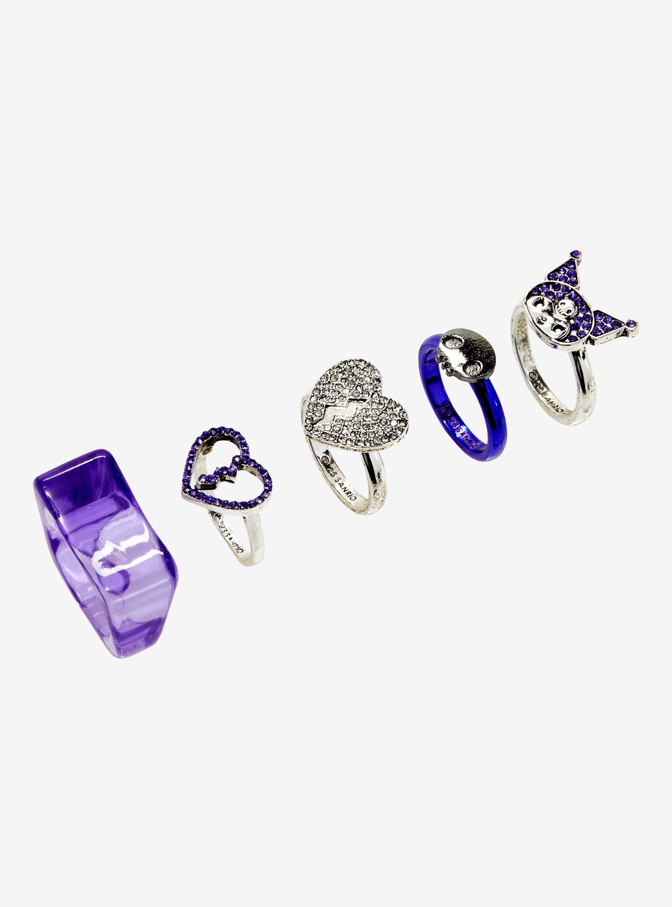 Kuromi Bling Icons Ring Set | Hot Topic