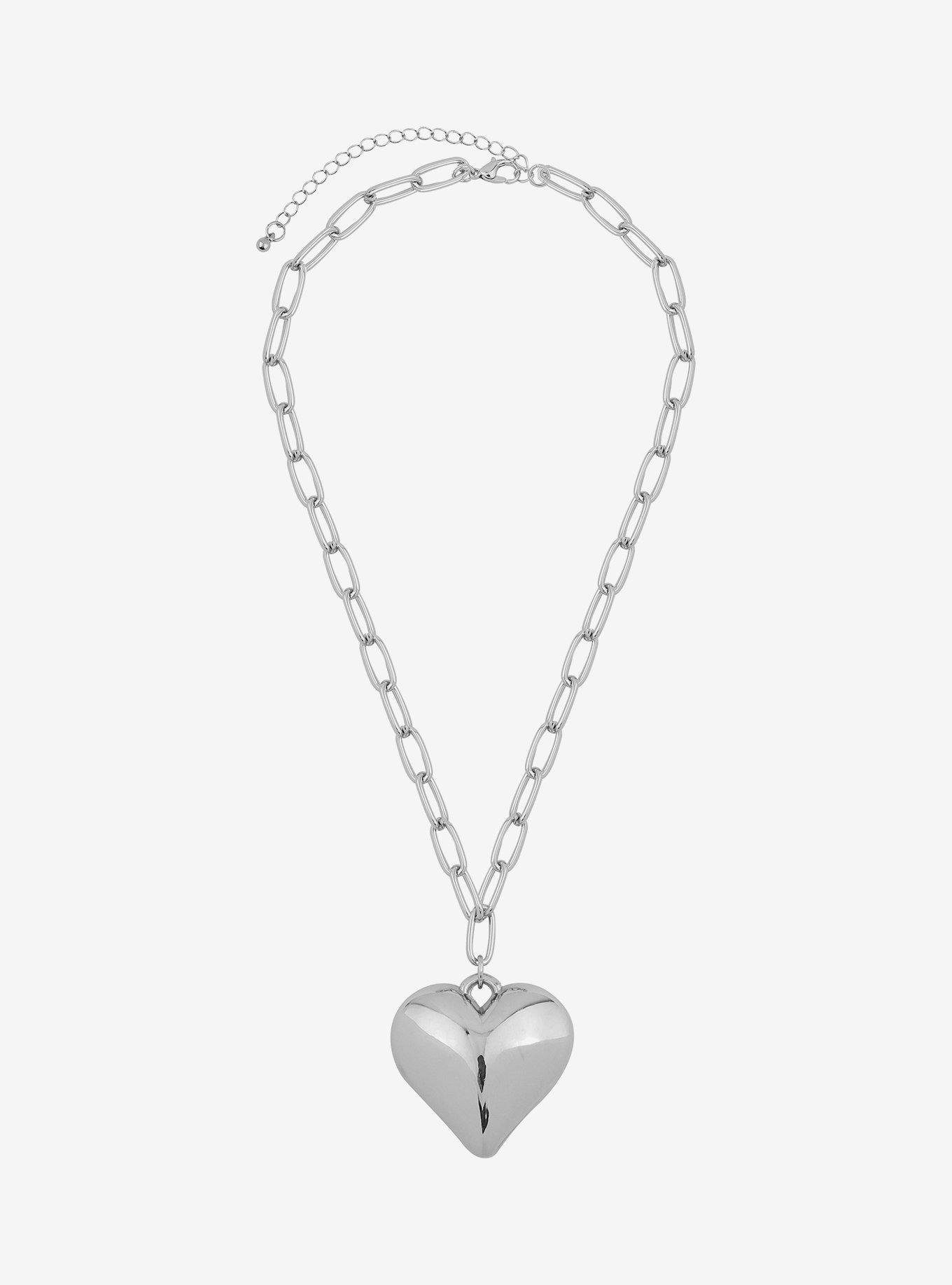 Bubble Heart Chain Necklace | Hot Topic