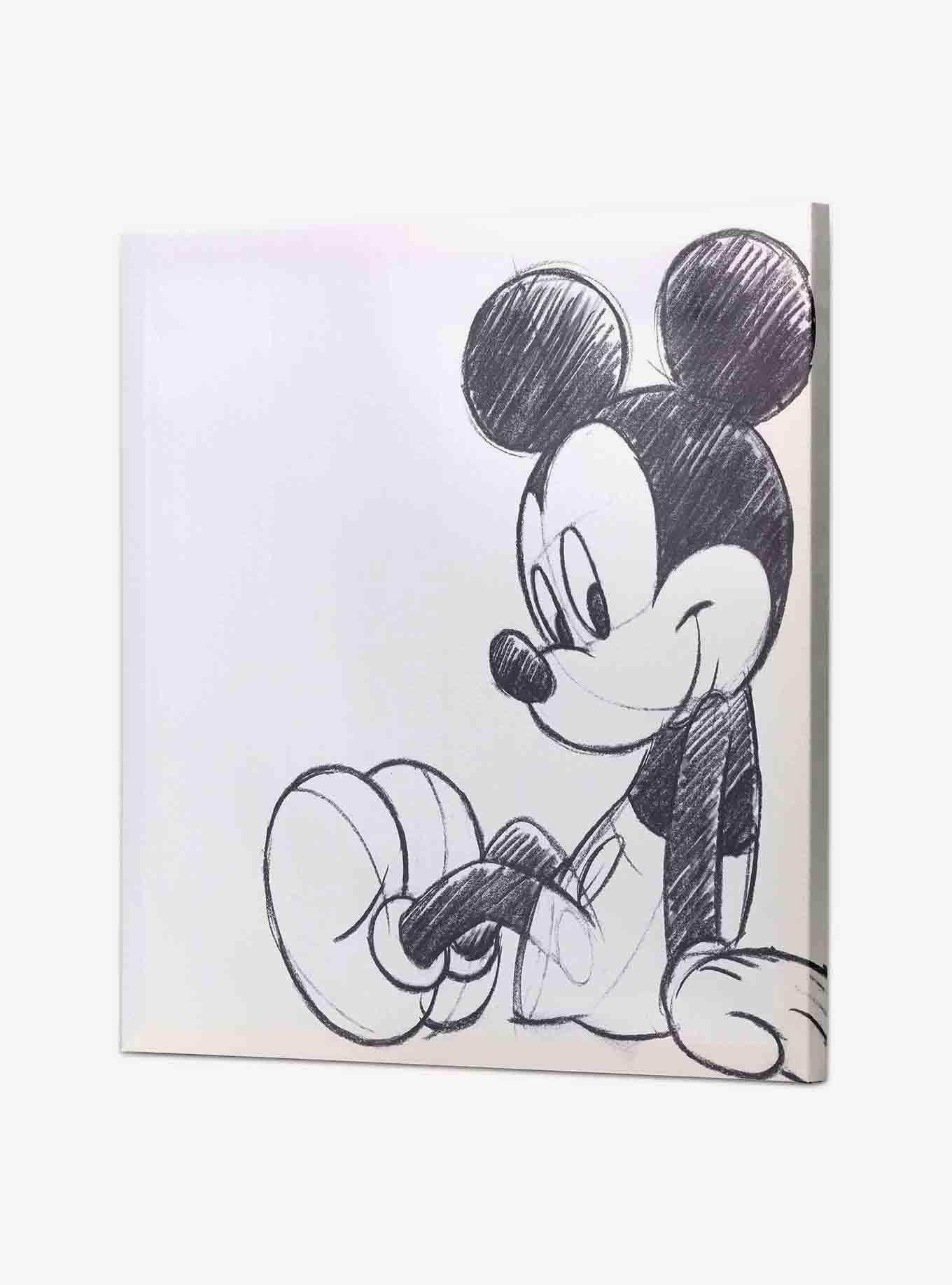 Disney Mickey Mouse Side Silhouette Canvas Wall Decor | Hot Topic