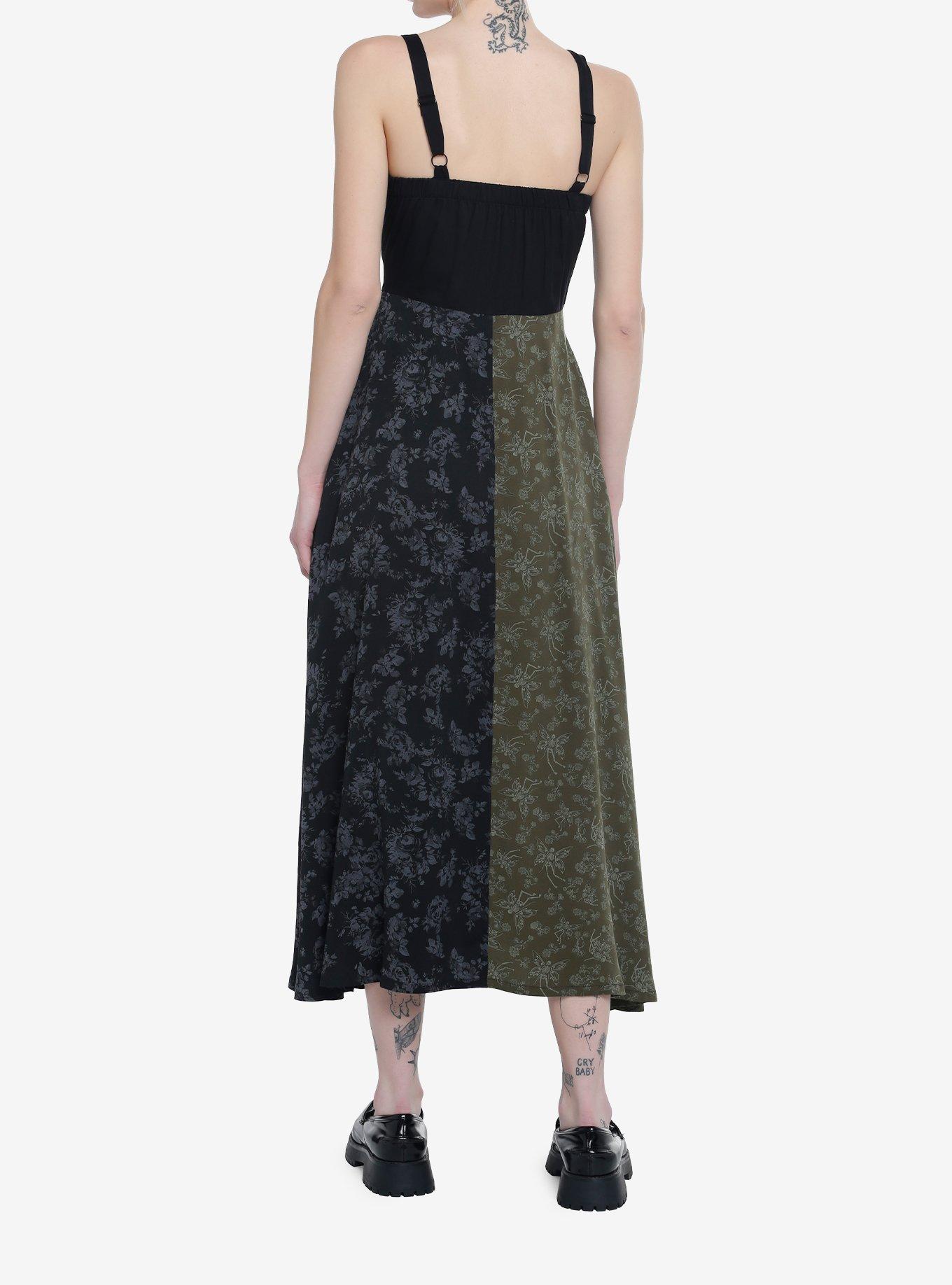 Thorn & Fable Skeleton Fairy Color-Block Maxi Dress | Hot Topic