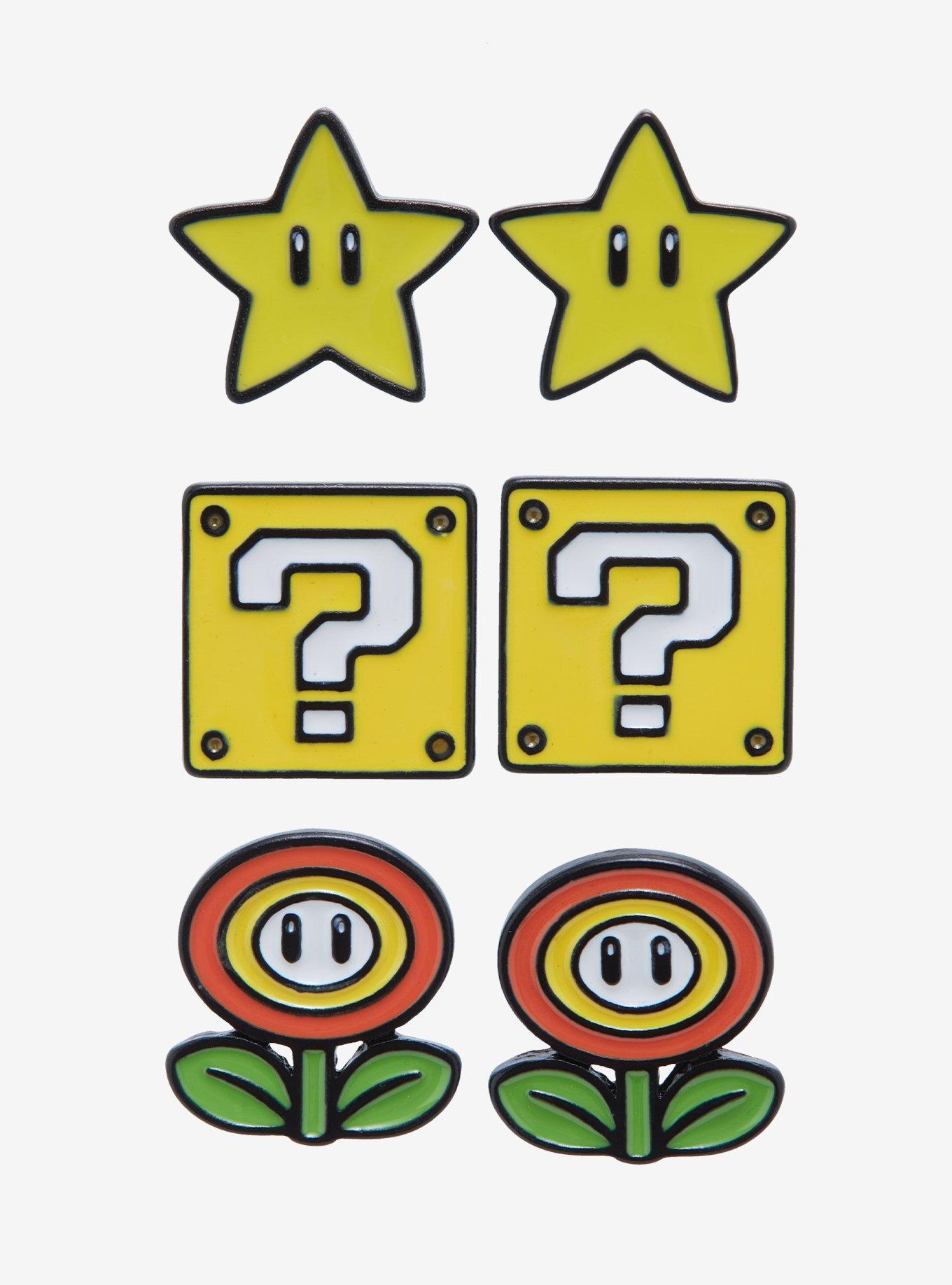 Nintendo Super Mario Bros. Power-Up Icons Earring Set - BoxLunch ...