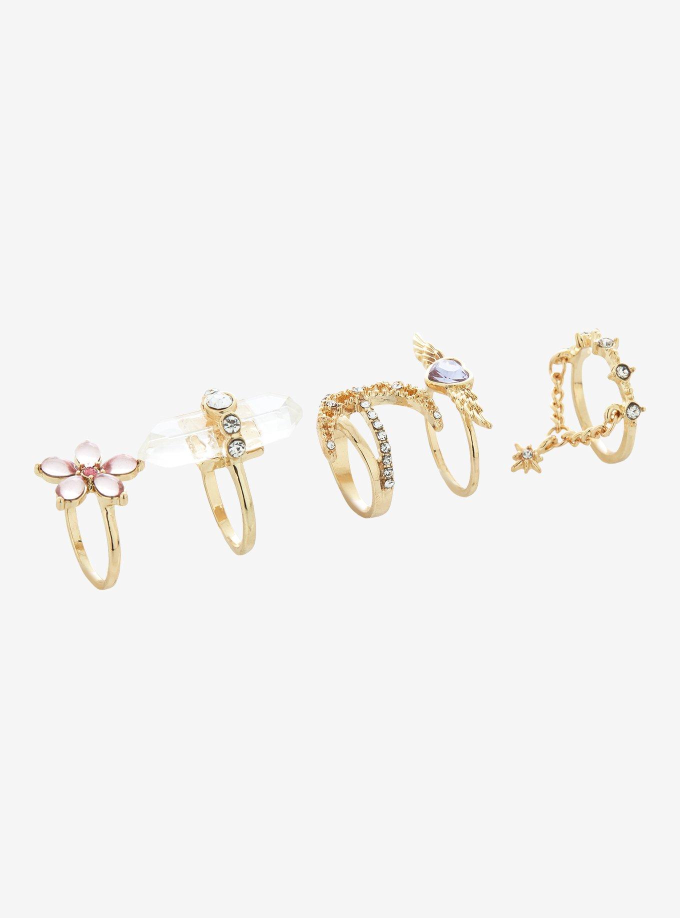 Heart Celestial Bling Ring Set | Hot Topic