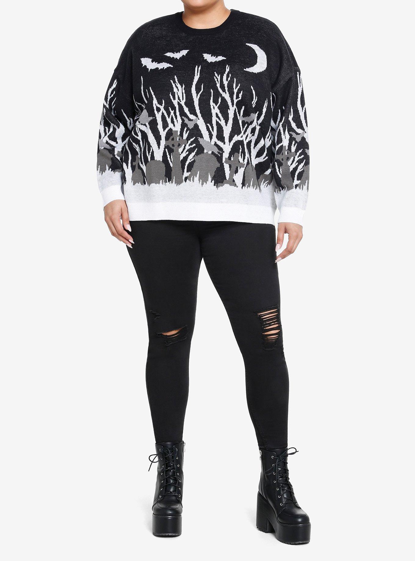 Thorn & Fable Cemetery Girls Sweater Plus Size | Hot Topic