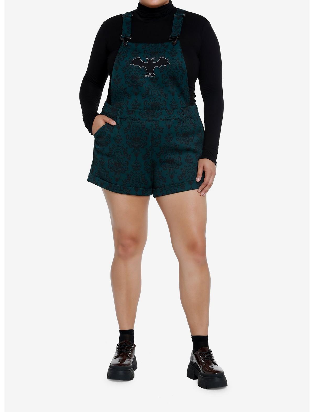 Her Universe Disney The Haunted Mansion Wallpaper Shortalls Plus Size ...