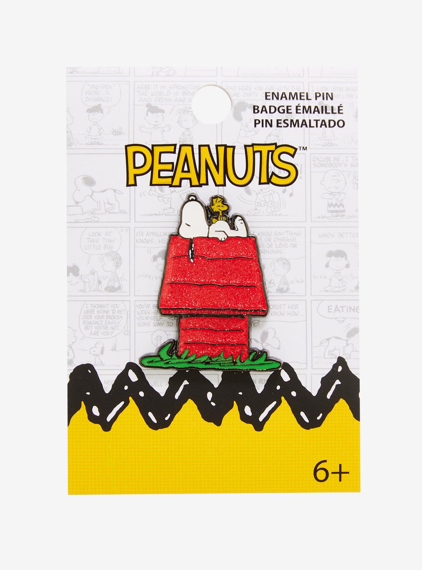 Loungefly Peanuts Snoopy Doghouse Glitter Enamel Pin | Hot Topic