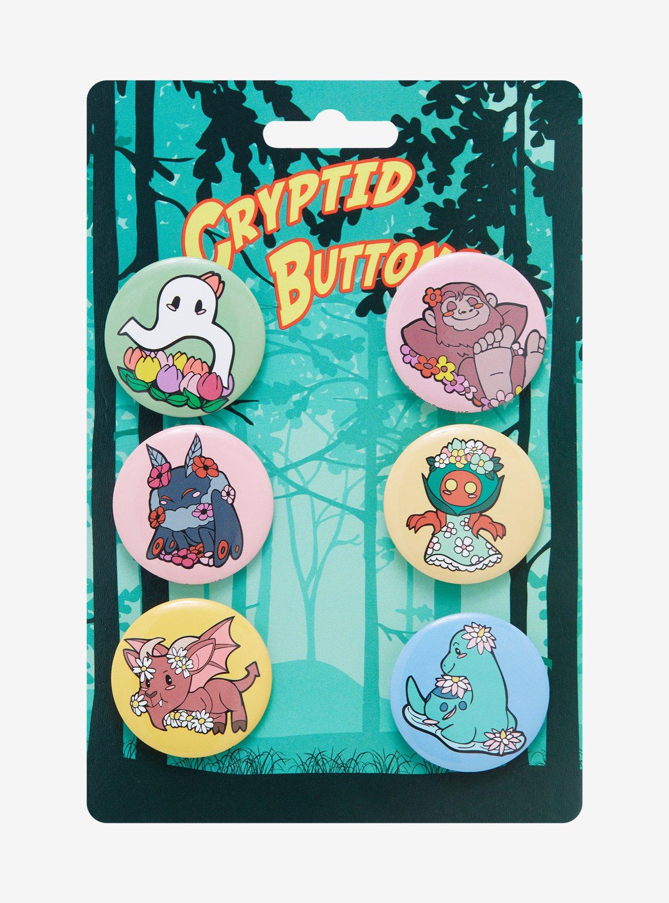 Cryptid Floral Button Set | Hot Topic