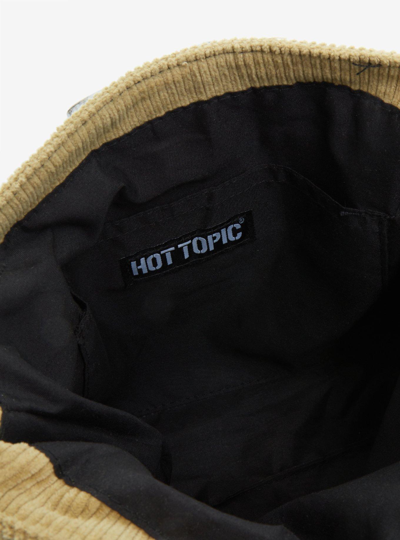 Hot Topic Butterfly Skeleton Corduroy Grommet Strap Messenger Bag | Hamilton Place