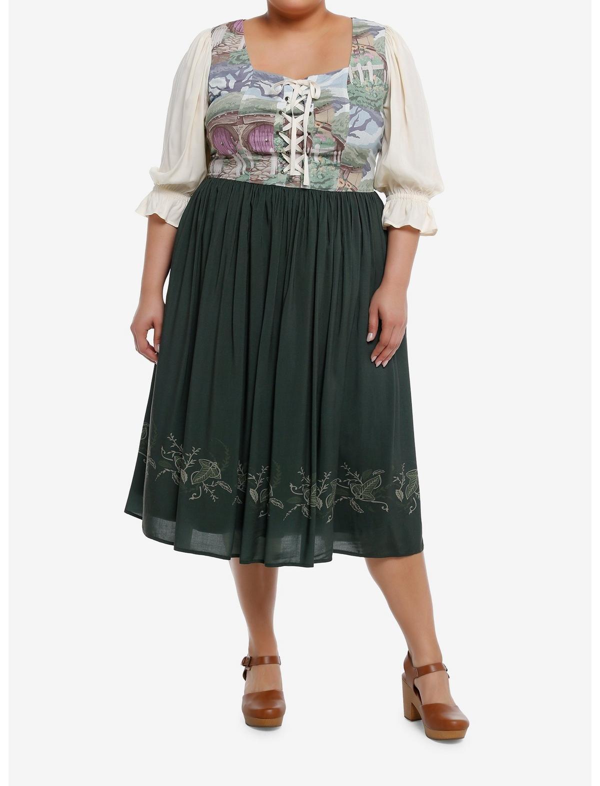 The Lord Of The Rings The Shire Hobbit Lace-Up Dress Plus Size | Her ...