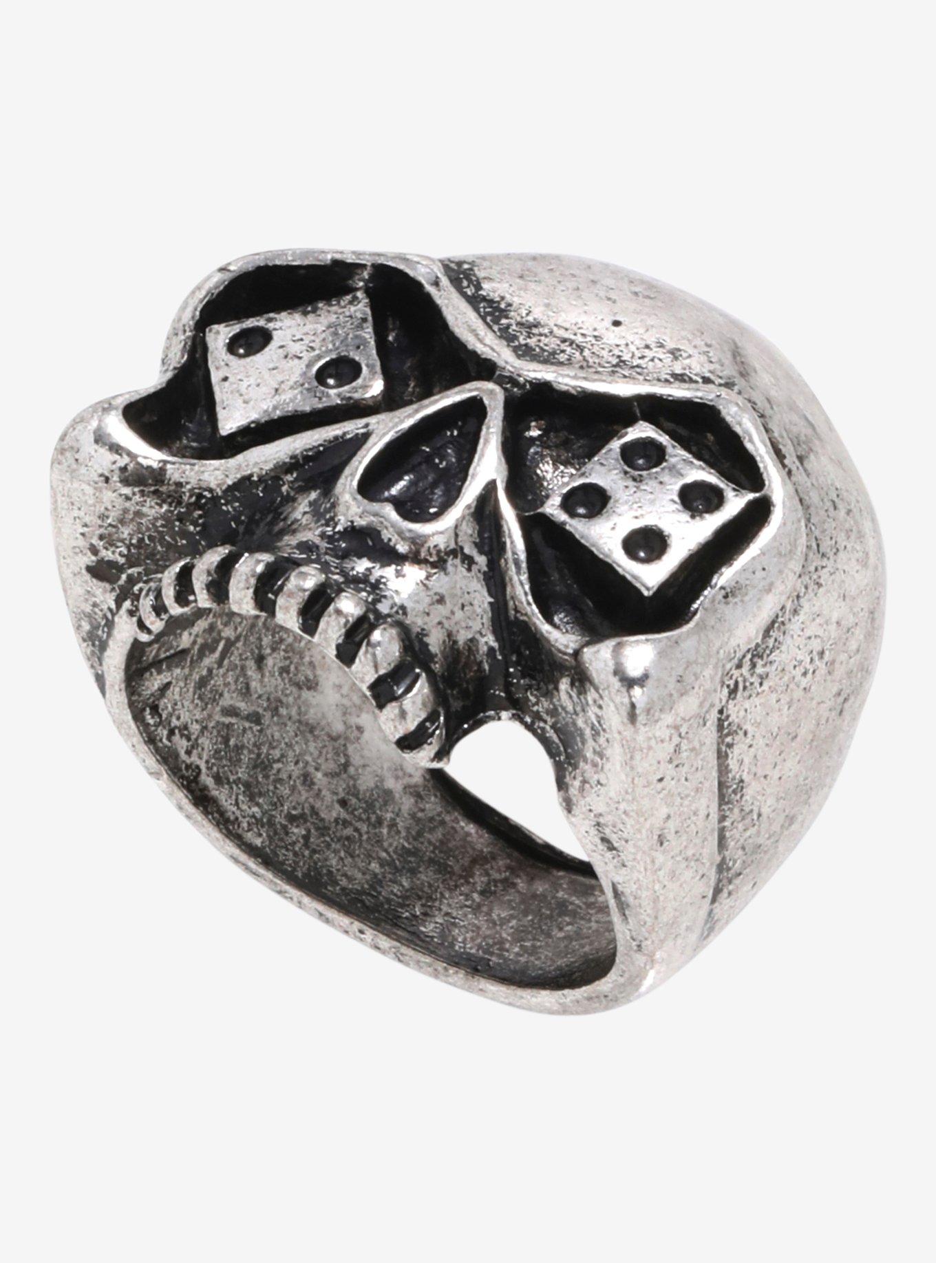 Social Collision Skull Dice Eyes Ring | Hot Topic