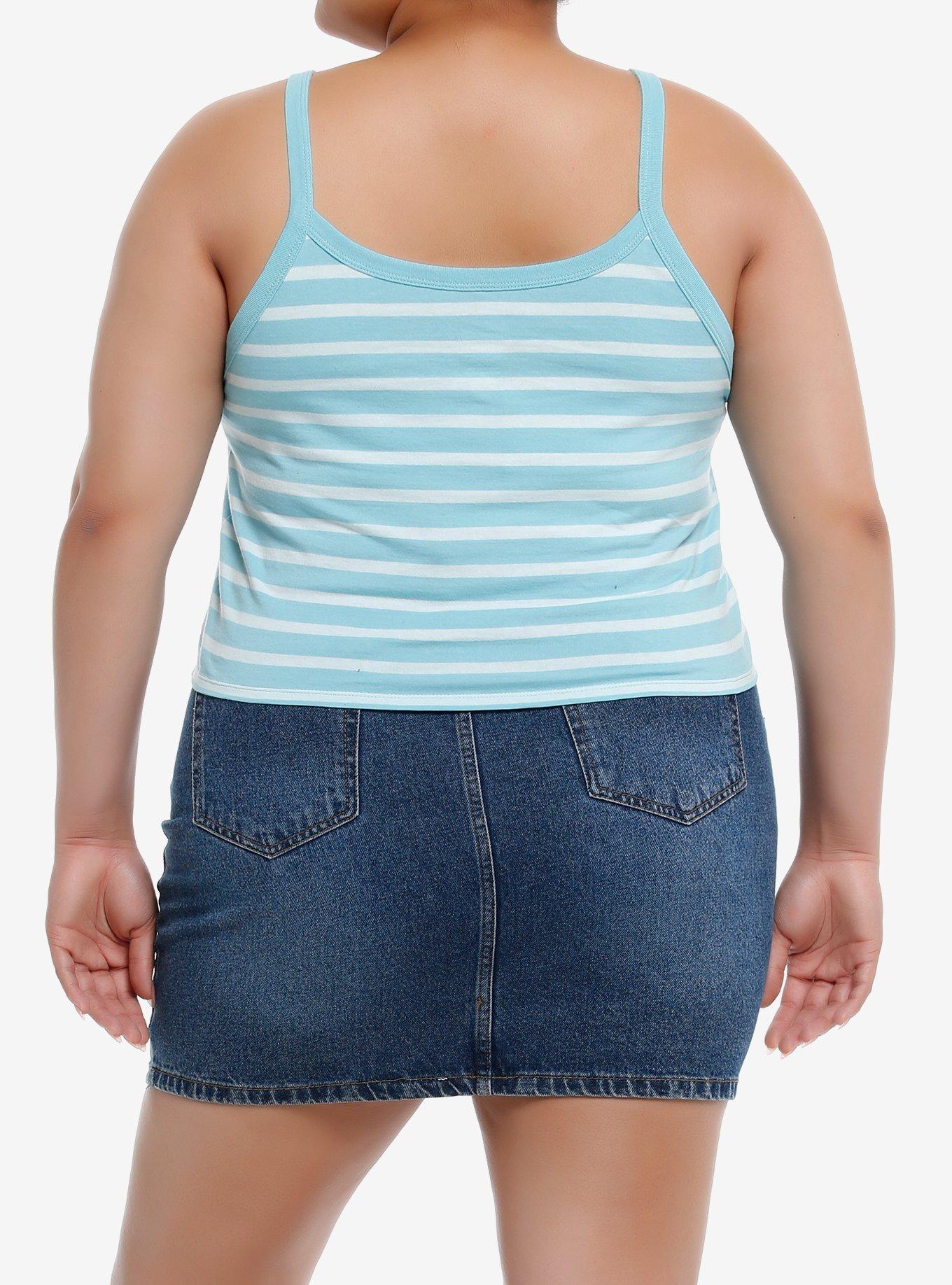 Hot Topic Cinnamoroll Glitter Striped Girls Crop Tank Top Plus ...