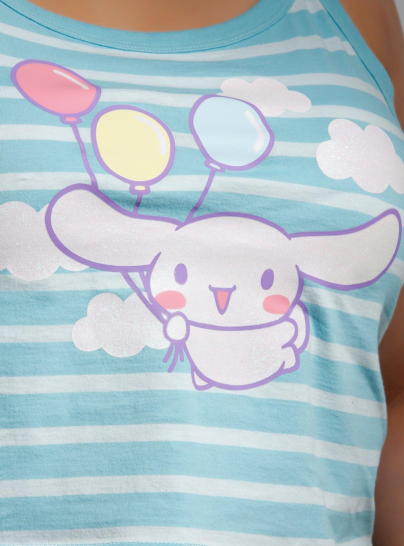 Hot Topic Cinnamoroll Glitter Striped Girls Crop Tank Top Plus ...