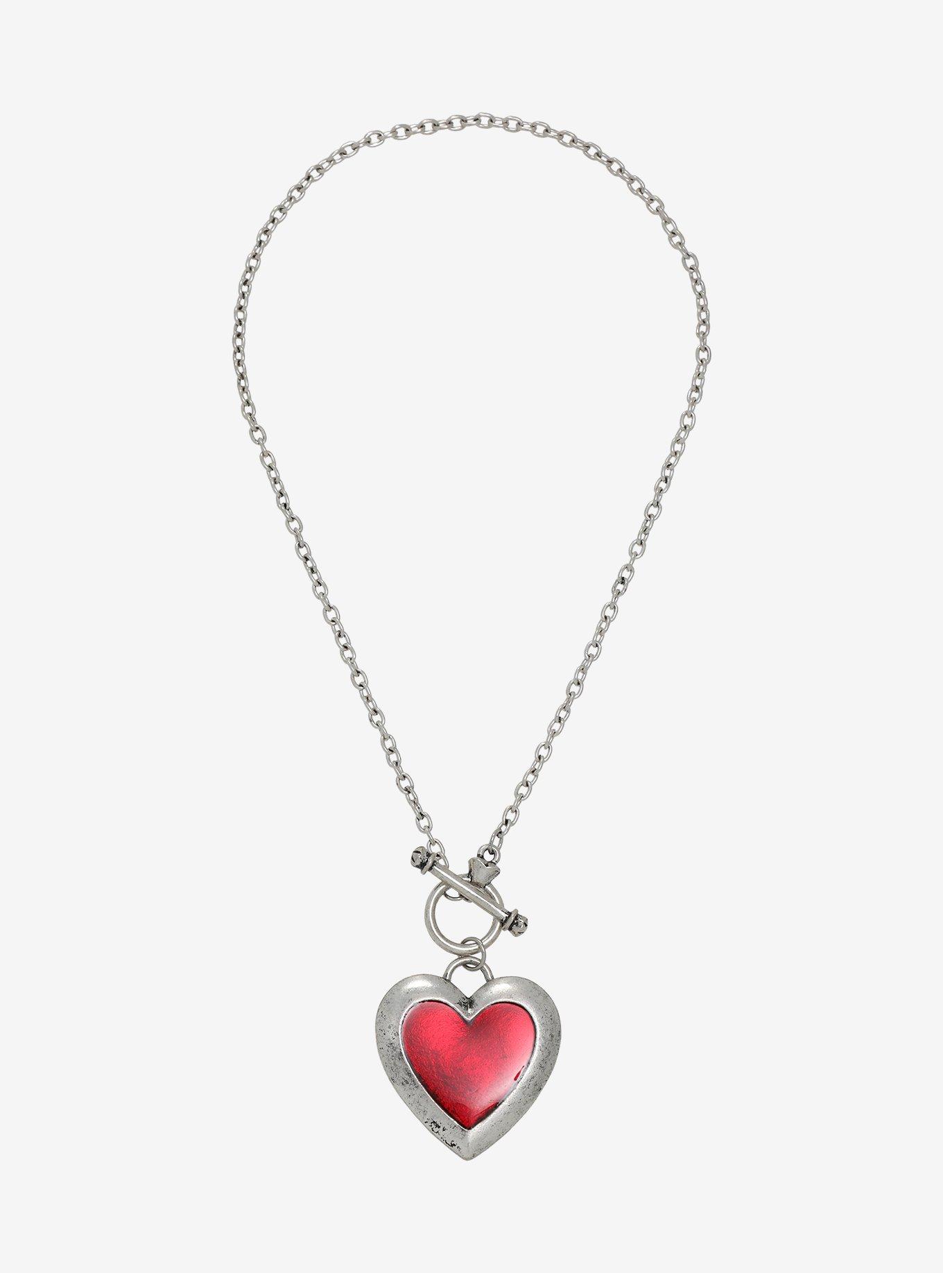 Heart Pendant Toggle Necklace | Hot Topic