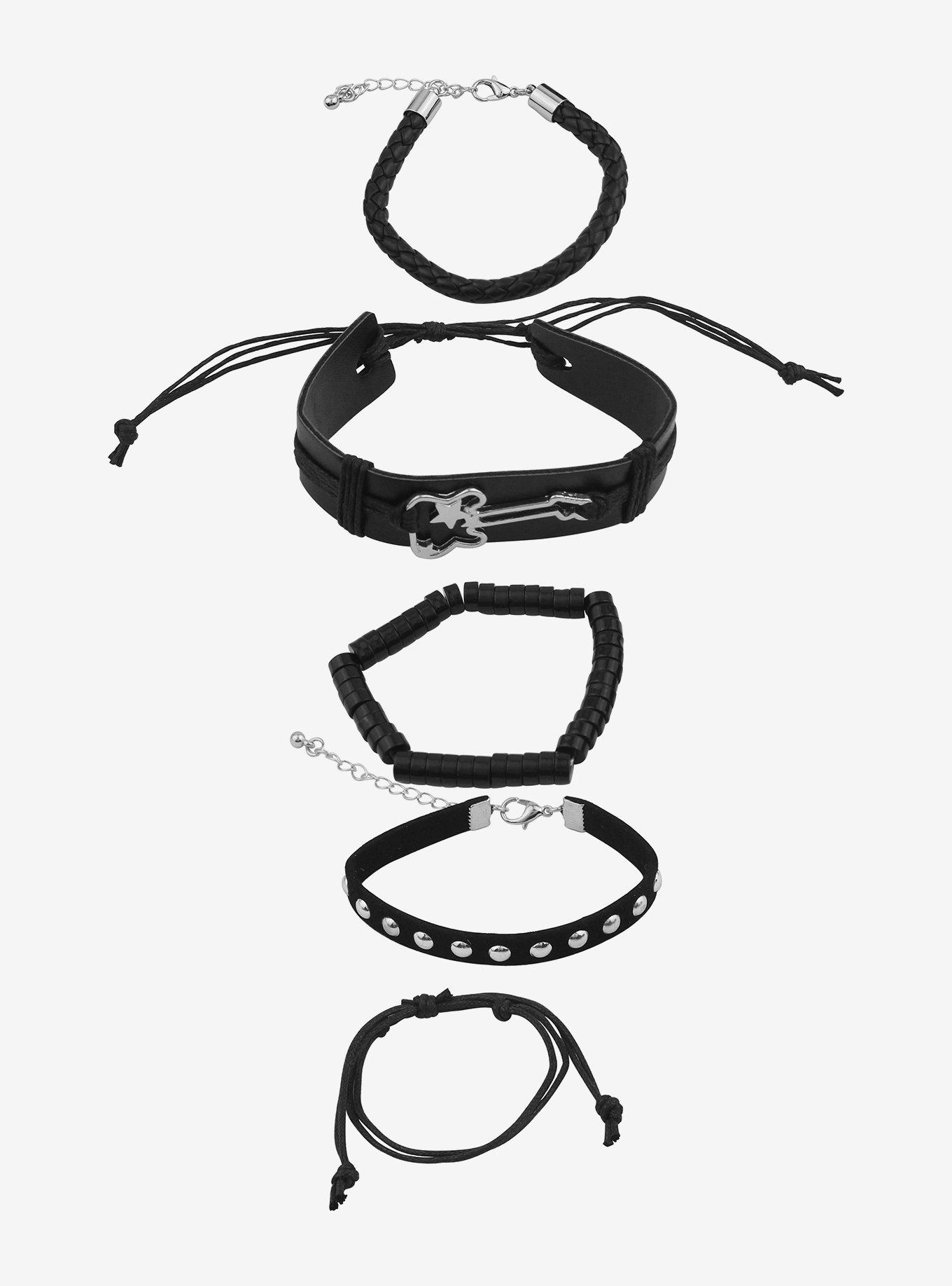 Social Collision Guitar Faux Leather Bracelet Set | Hot Topic