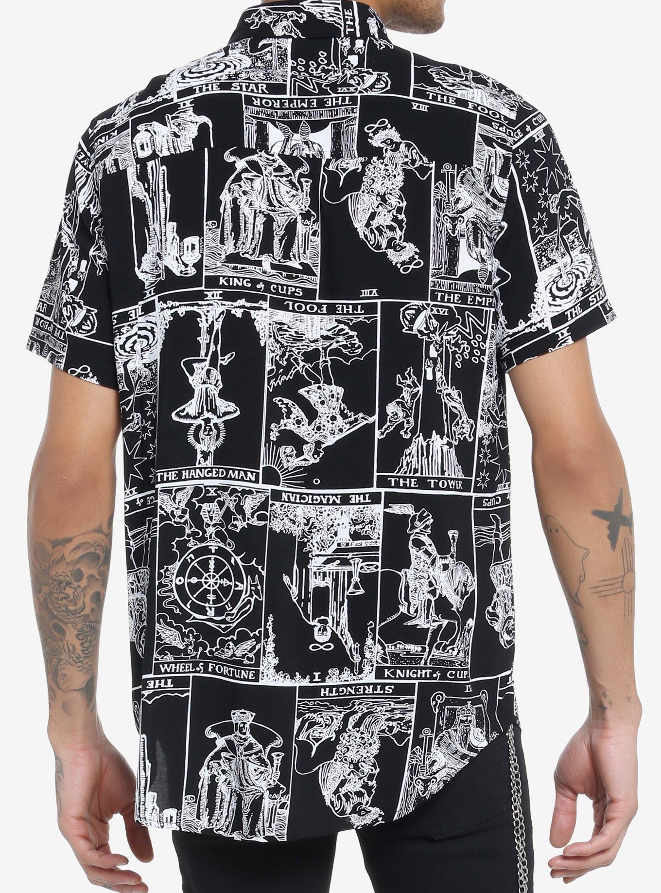 Tarot Card Woven Button-Up | Hot Topic