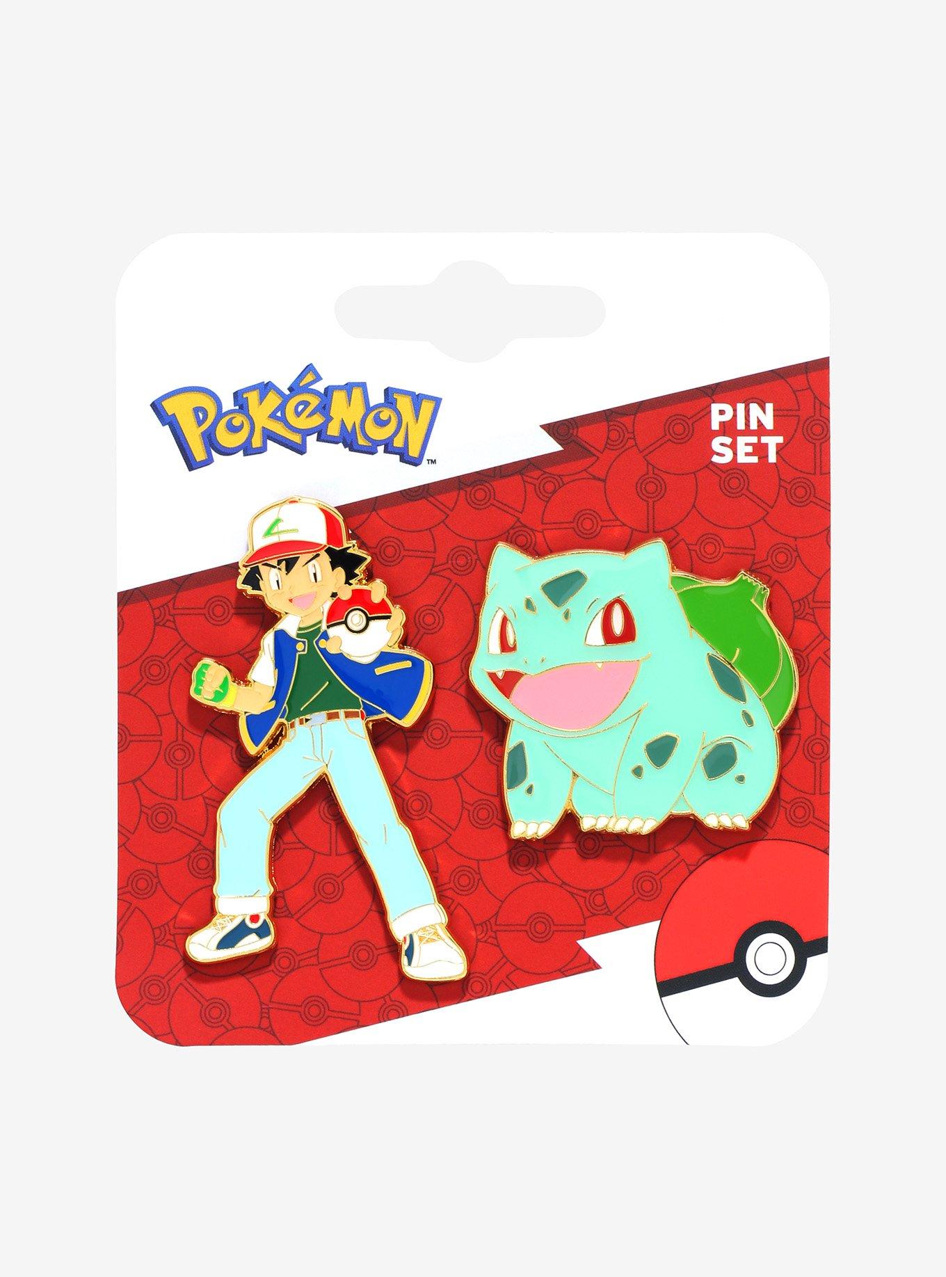 Pokemon Ash and Bulbasaur Enamel Pin Set -- BoxLunch Exclusive | BoxLunch