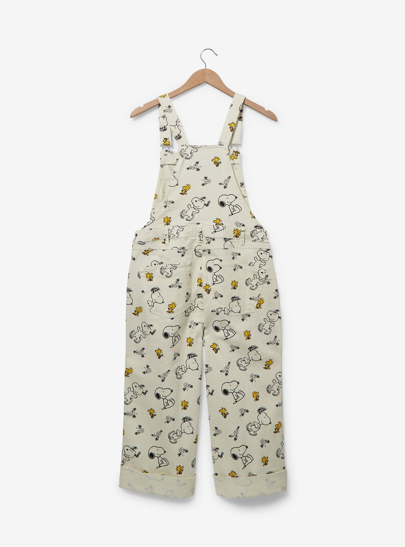 Peanuts Snoopy and Woodstock Allover Print Women's Plus Size Overalls ...