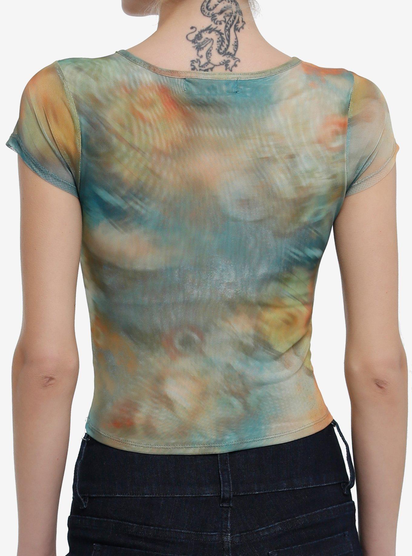 Hot Topic Blurry Butterfly Mesh Girls Crop Top | Hamilton Place