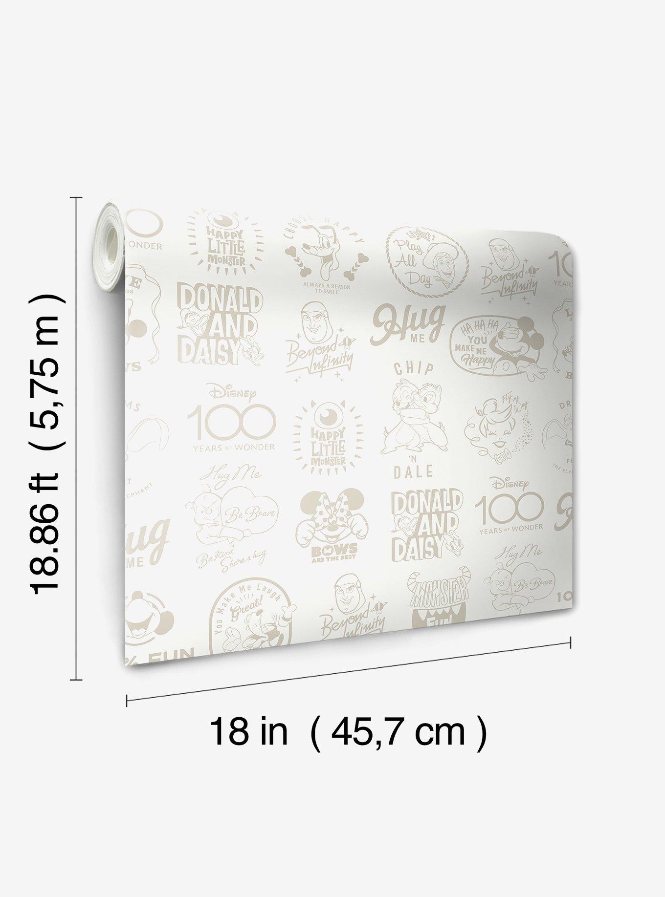 Hot Topic Disney100 Icons Beige Peel and Stick Wallpaper | Mall of America®