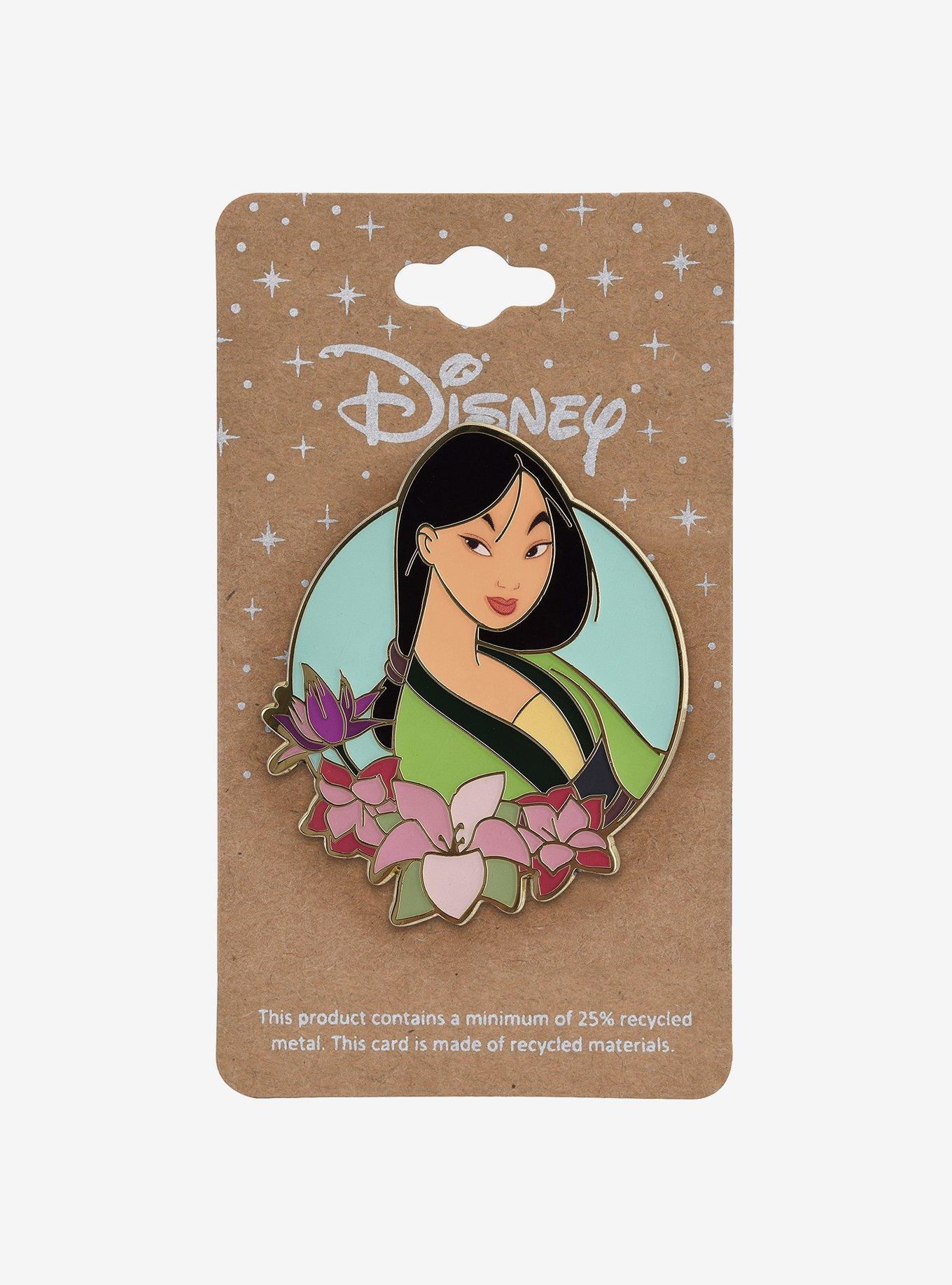 Boxlunch Disney Mulan Flower Portrait Enamel Pin — BoxLunch Exclusive ...