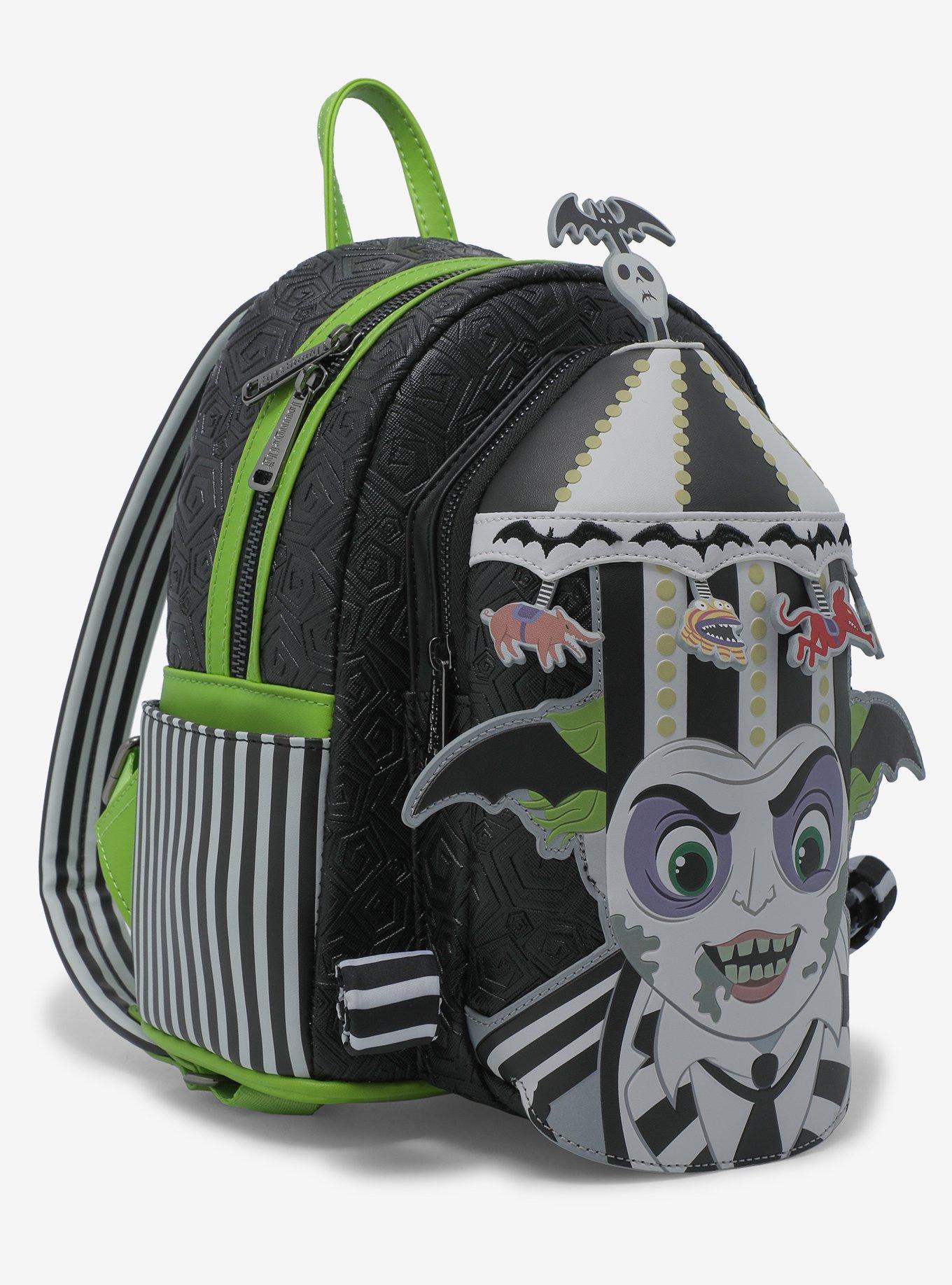 Boxlunch Loungefly Beetlejuice Carousel Glow-in-the-Dark Mini Backpack ...