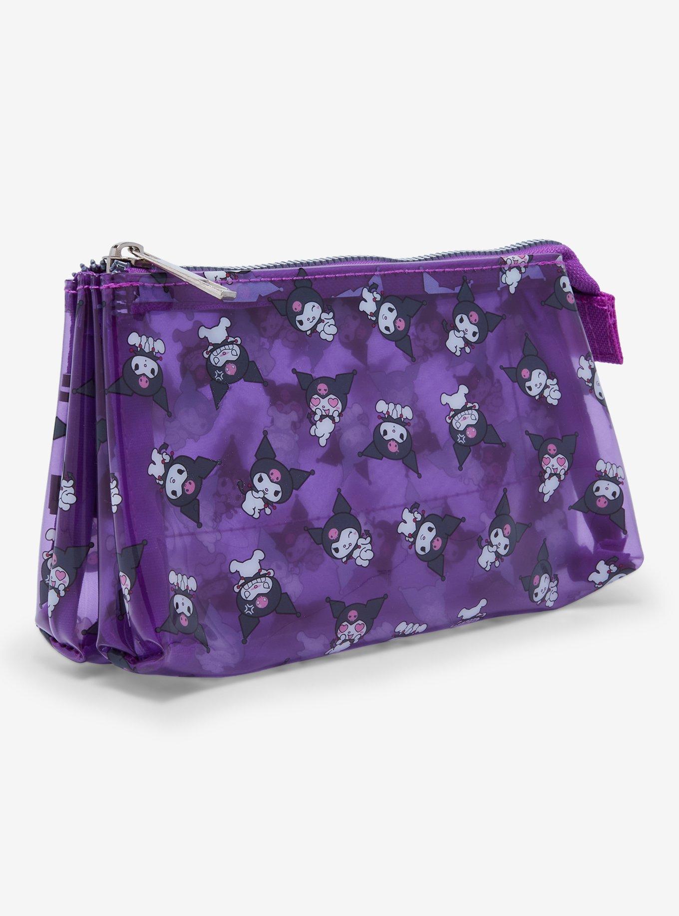 Boxlunch Sanrio Kuromi Allover Print Makeup Bag — BoxLunch Exclusive ...