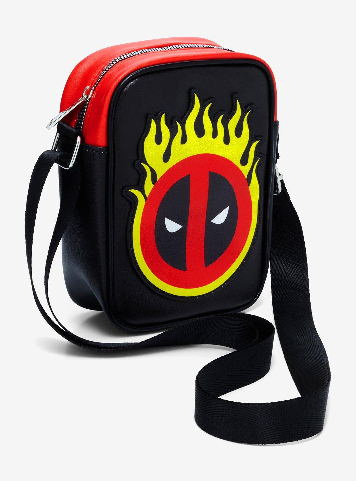 Marvel Deadpool Flames Athletic Crossbody Bag | Hot Topic
