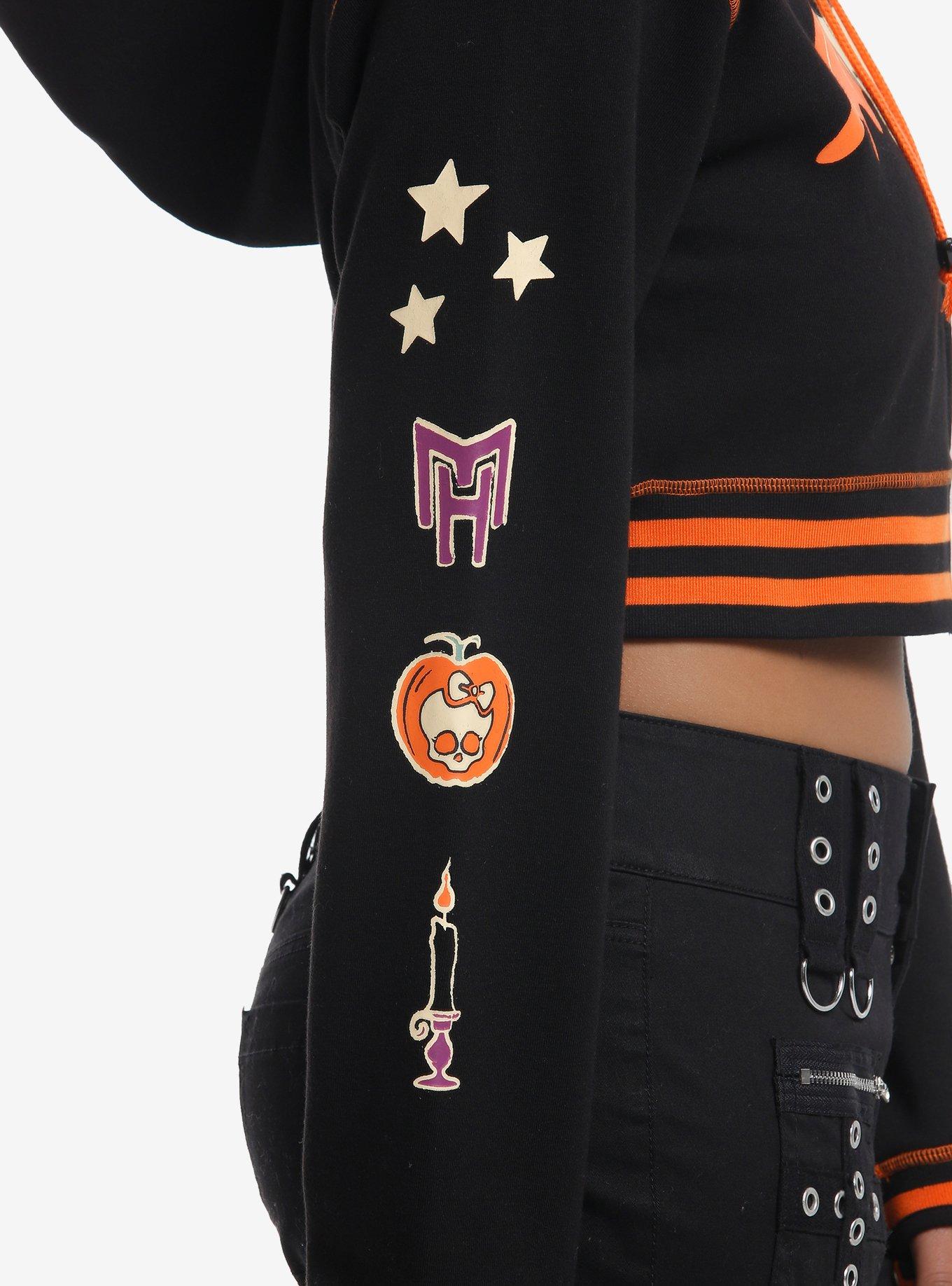 Monster High Skullette Halloween Icons Girls Crop Hoodie | Hot Topic