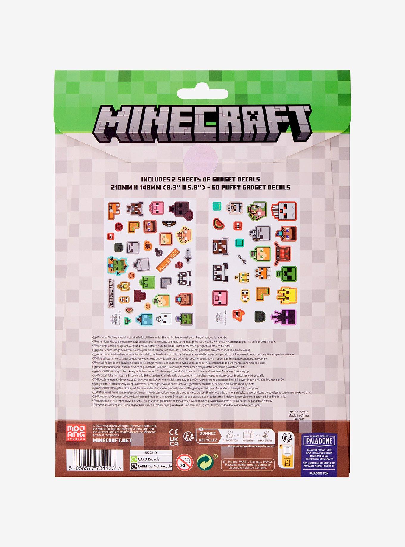Minecraft Characters & Icons Puffy Gadget Decals | BoxLunch