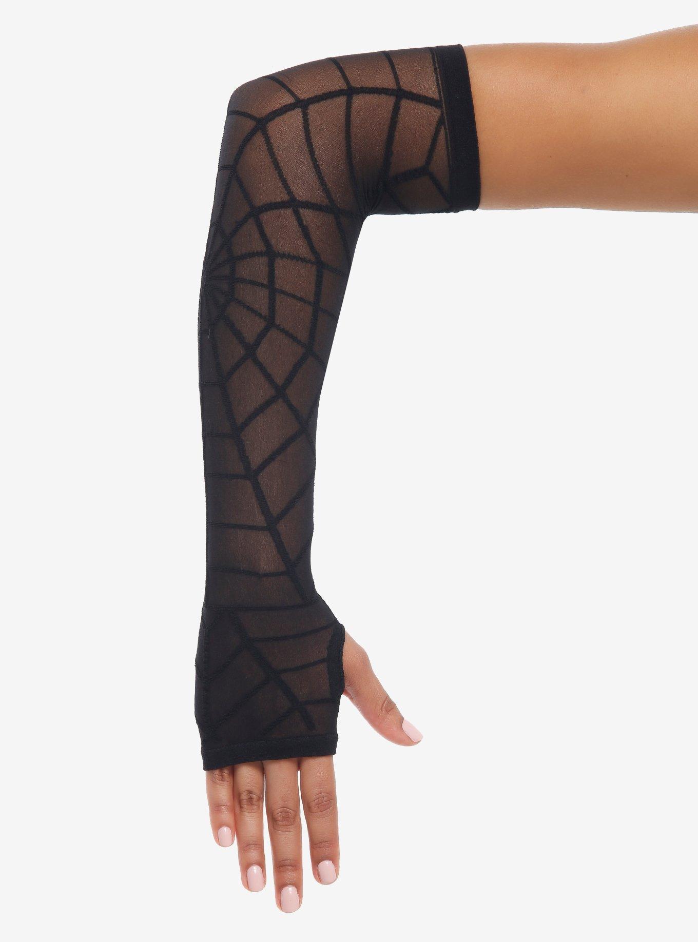 Spiderweb Mesh Arm Warmers | Hot Topic