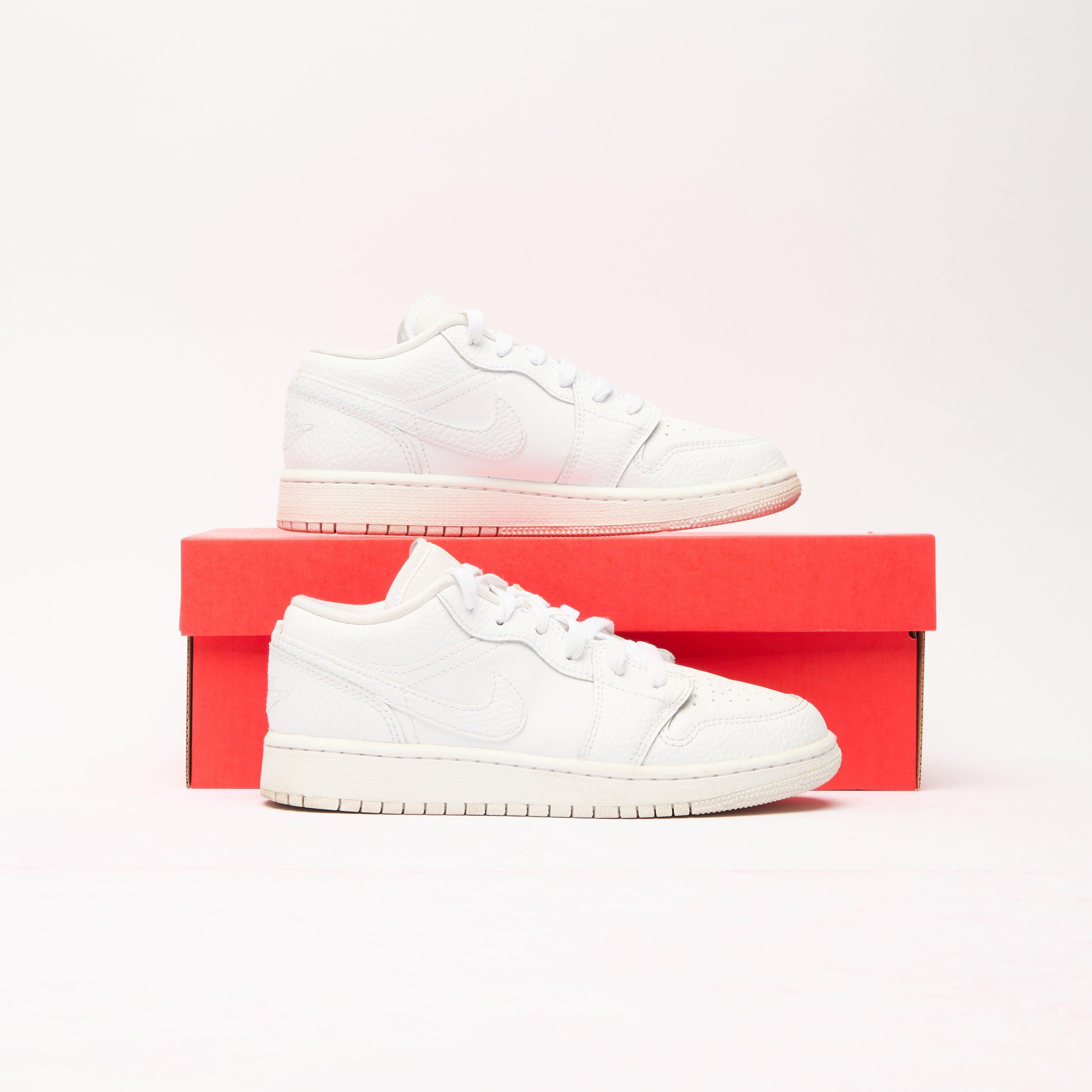 Size UK 3 (GS) - Jordan 1 Low Triple White - 553560-130 for sale online ...
