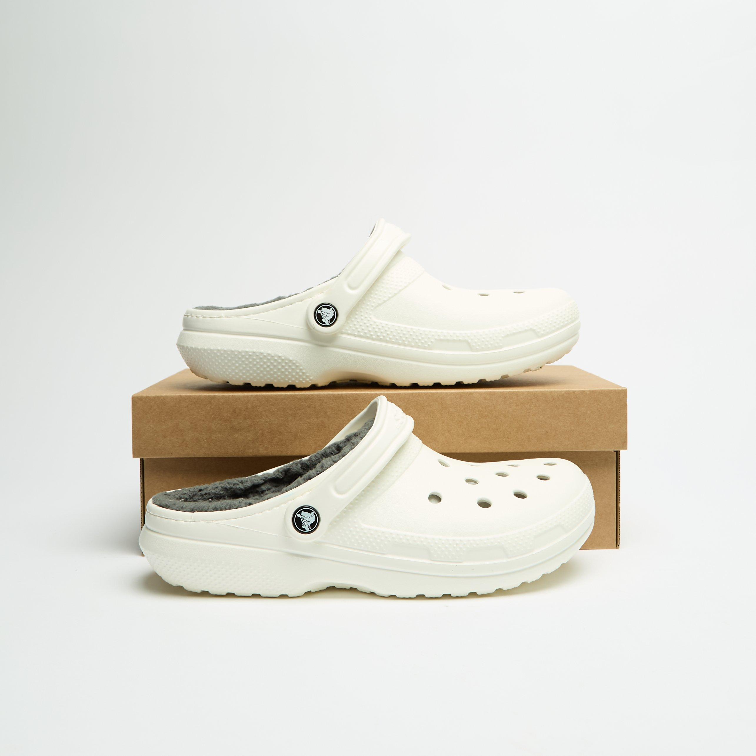 CROCS Classic Lined Clog Women's White SIZE 7 Clogs | eBay UK