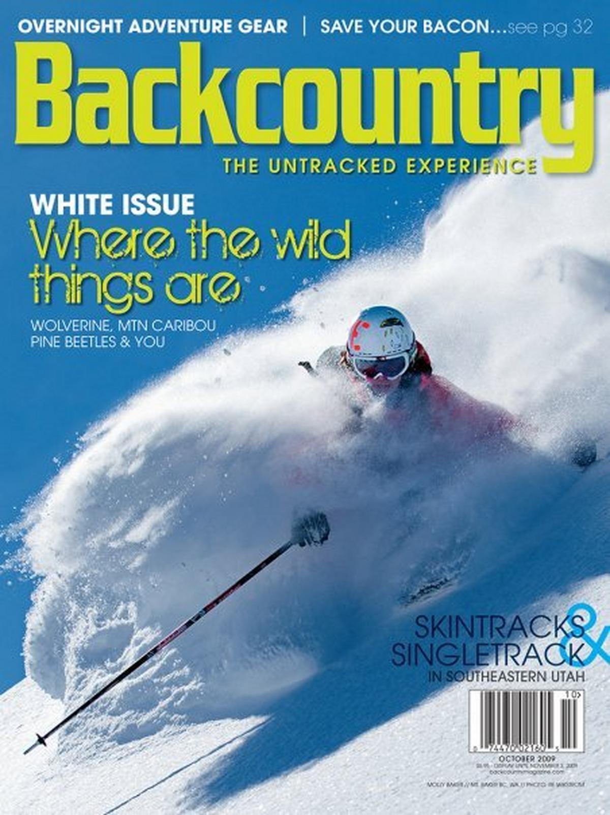 Molly Baker on the cover of Backcountry
