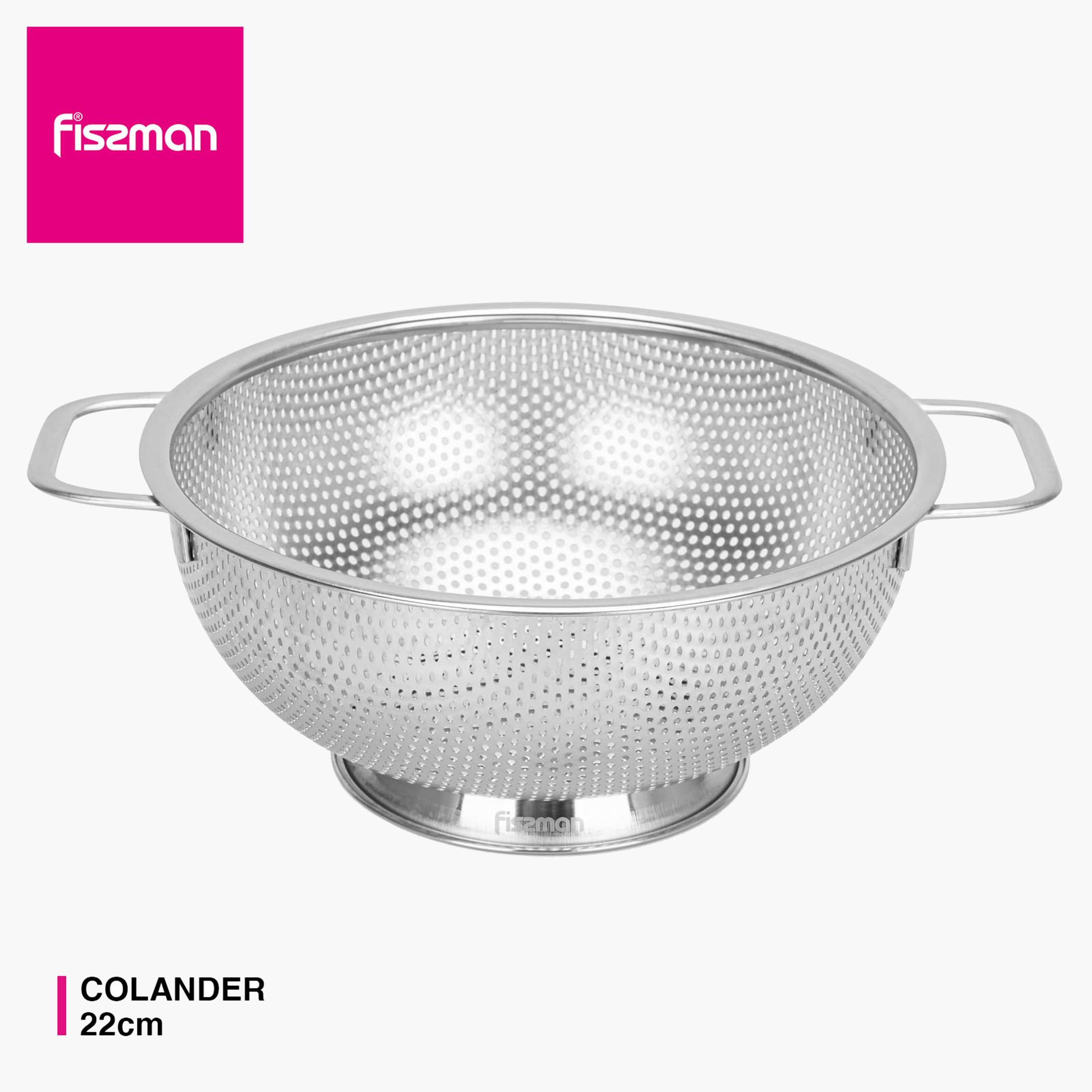 Buy Fissman Stainless Steel Colander - 28x22x9.5 cm Online in UAE | Homebox