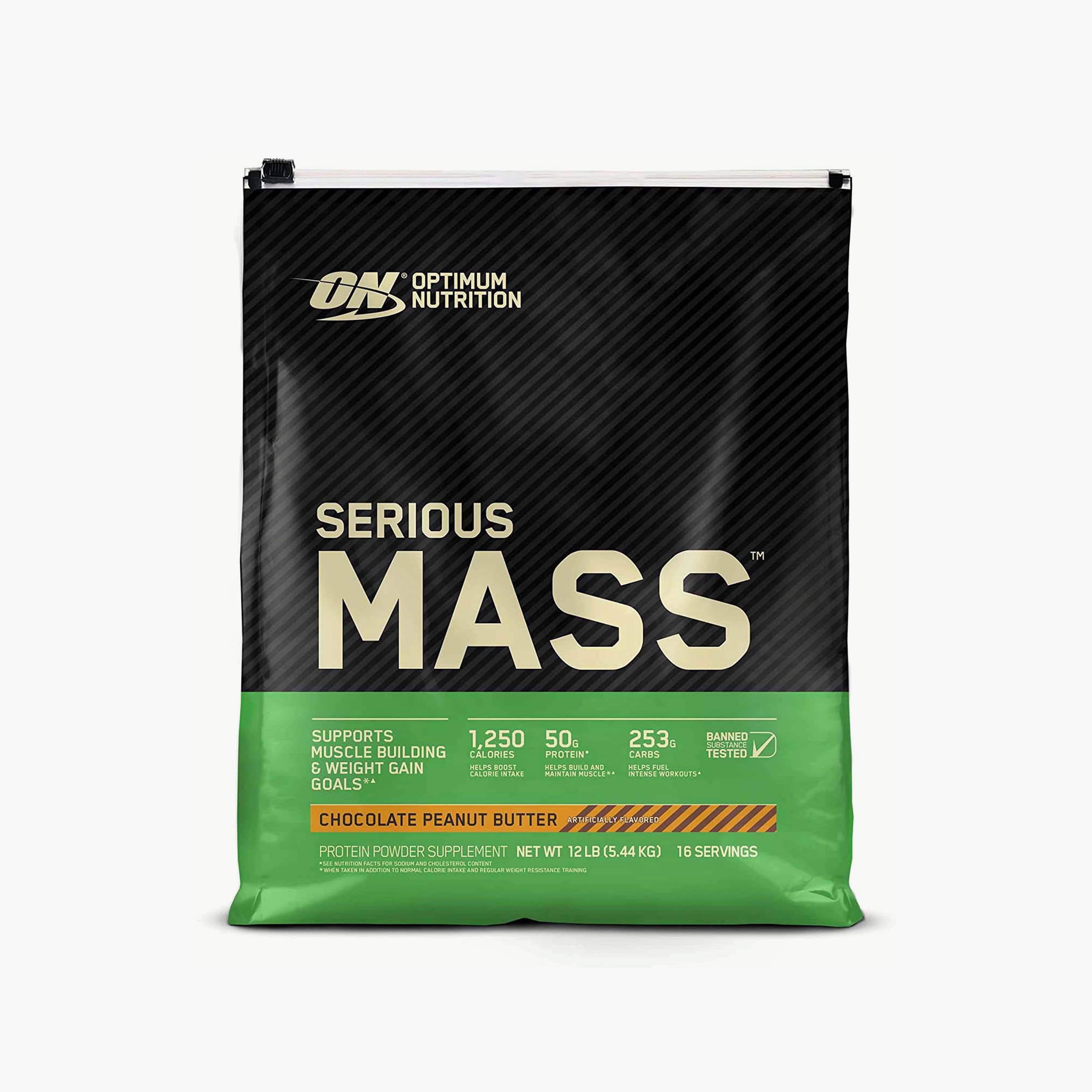 Shop Serious Mass, 12 Lb (5.4 Kg), Chocolate Peanut Butter, Optimum ...