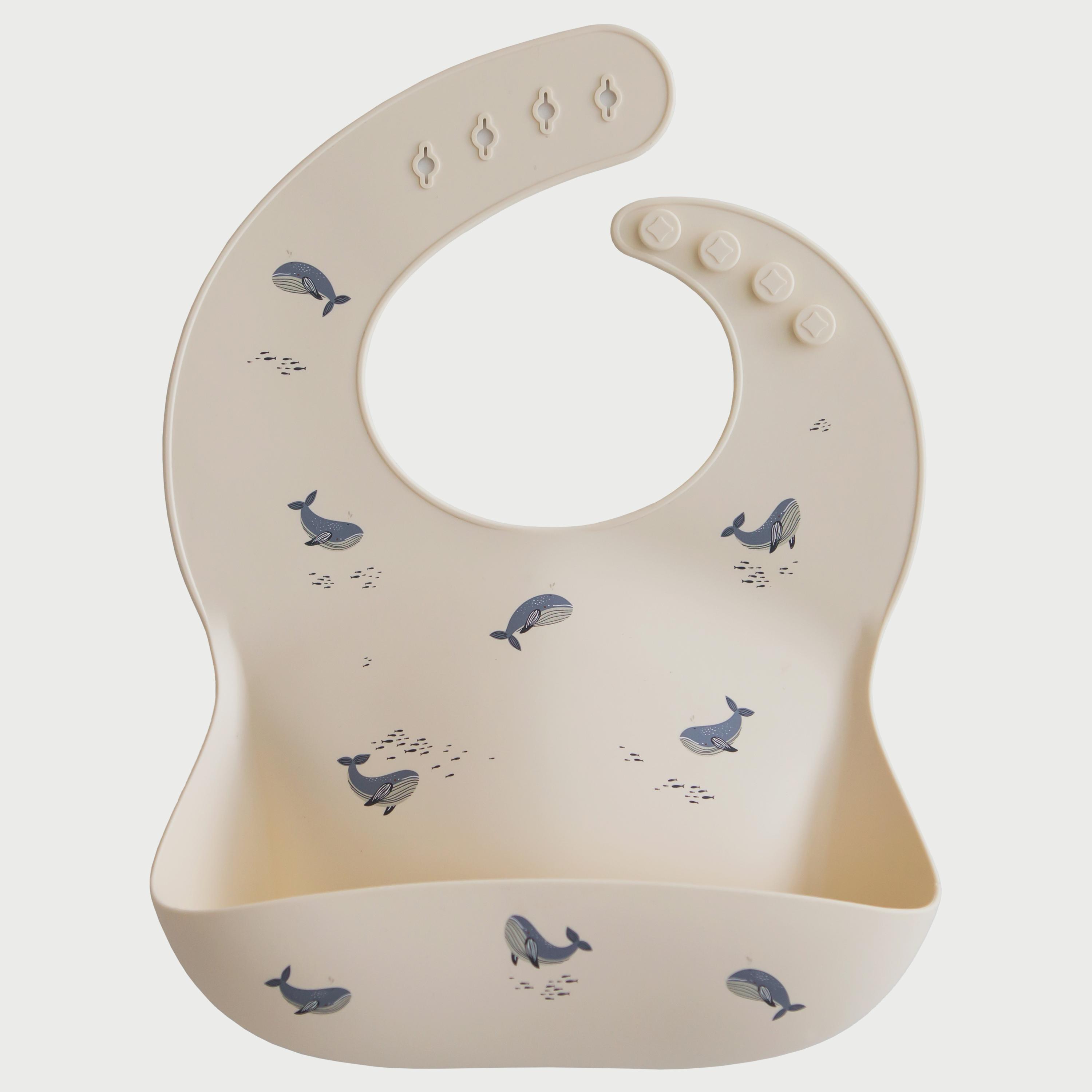 Buy Mushie Silicone Bib Whales Online Babyshop UAE