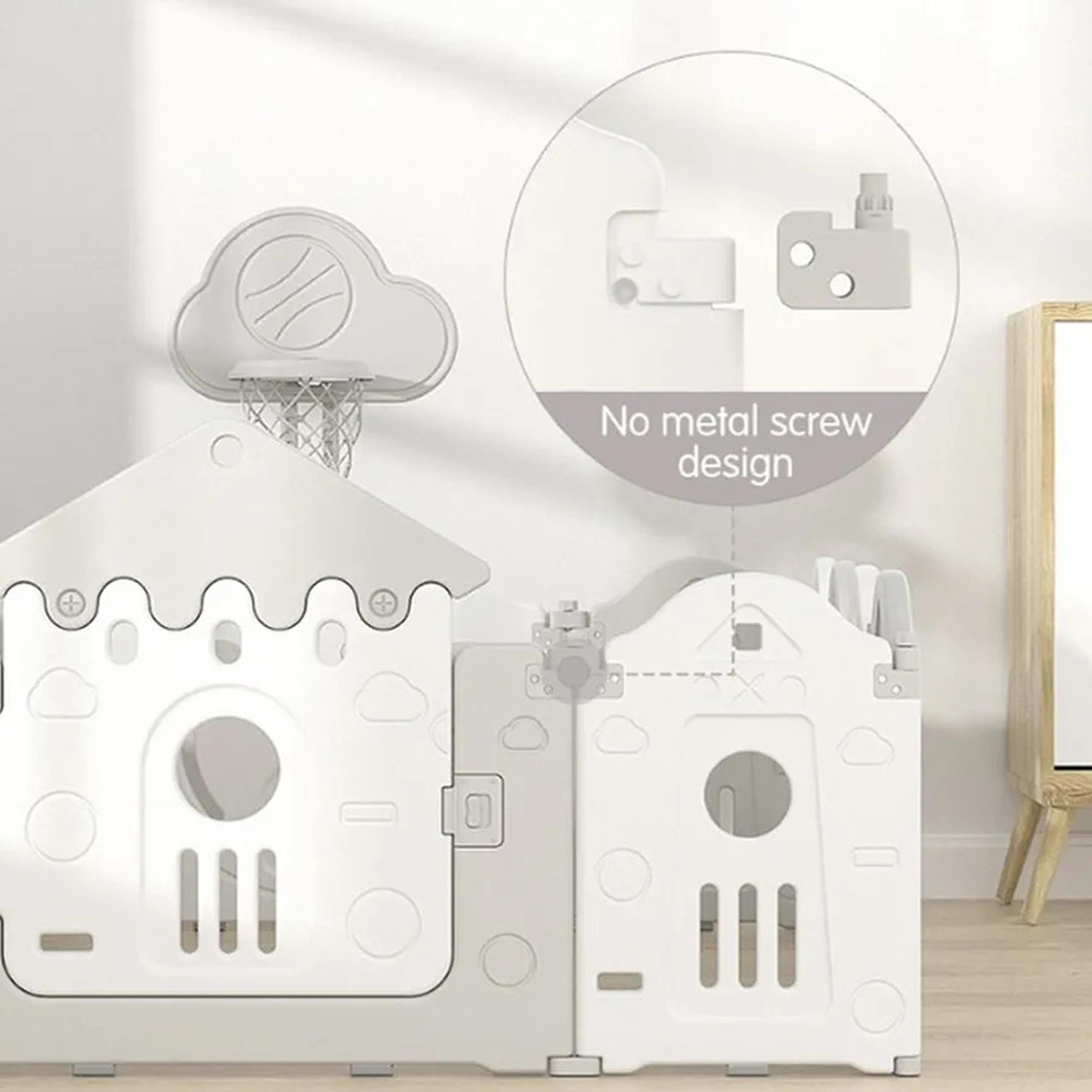 Buy Little Angel Baby Fence Foldable Playpen and Basketball Hoop Online ...