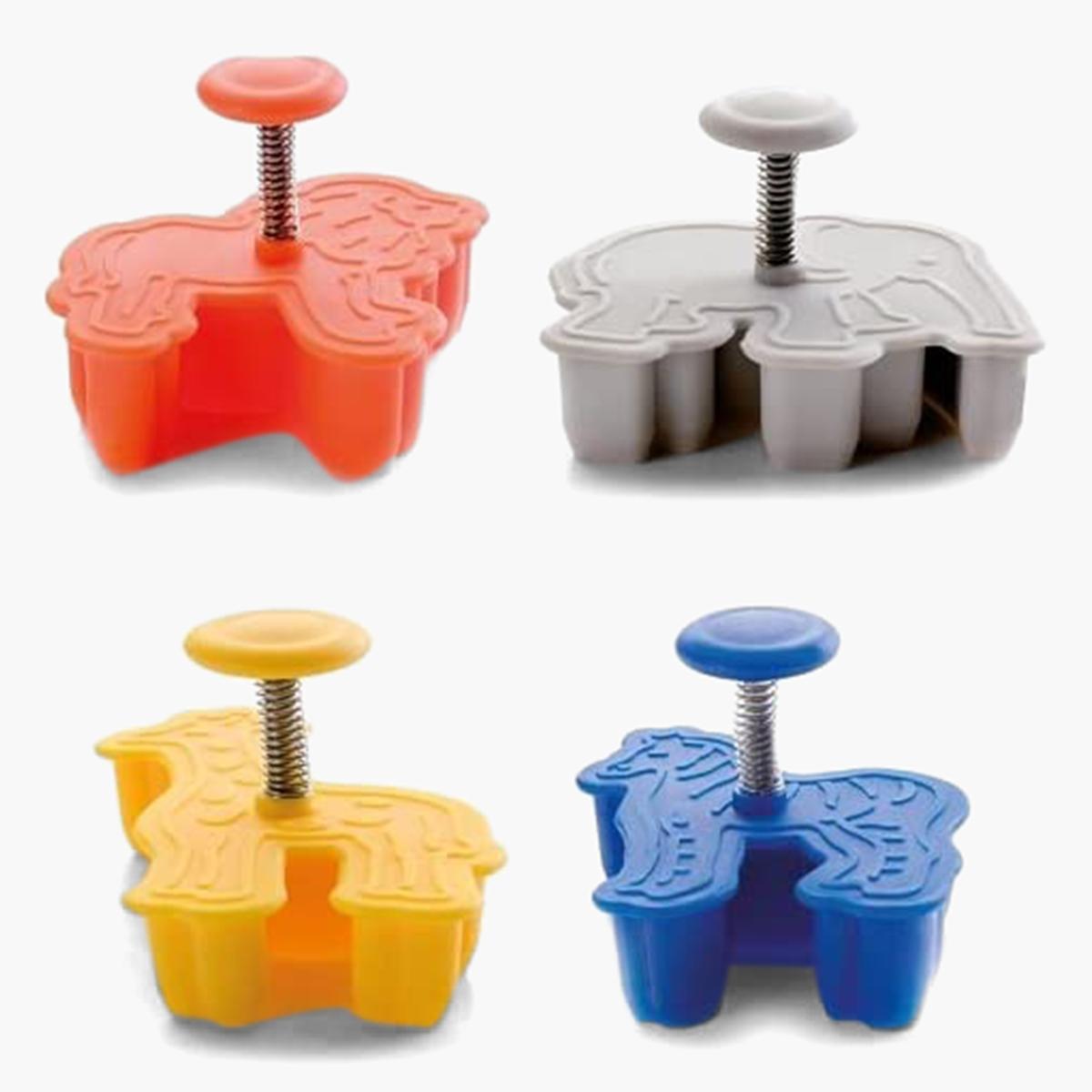 Shop Ibili Safari Animals Cookie Cutter with Ejectors - Set of 4 Online ...