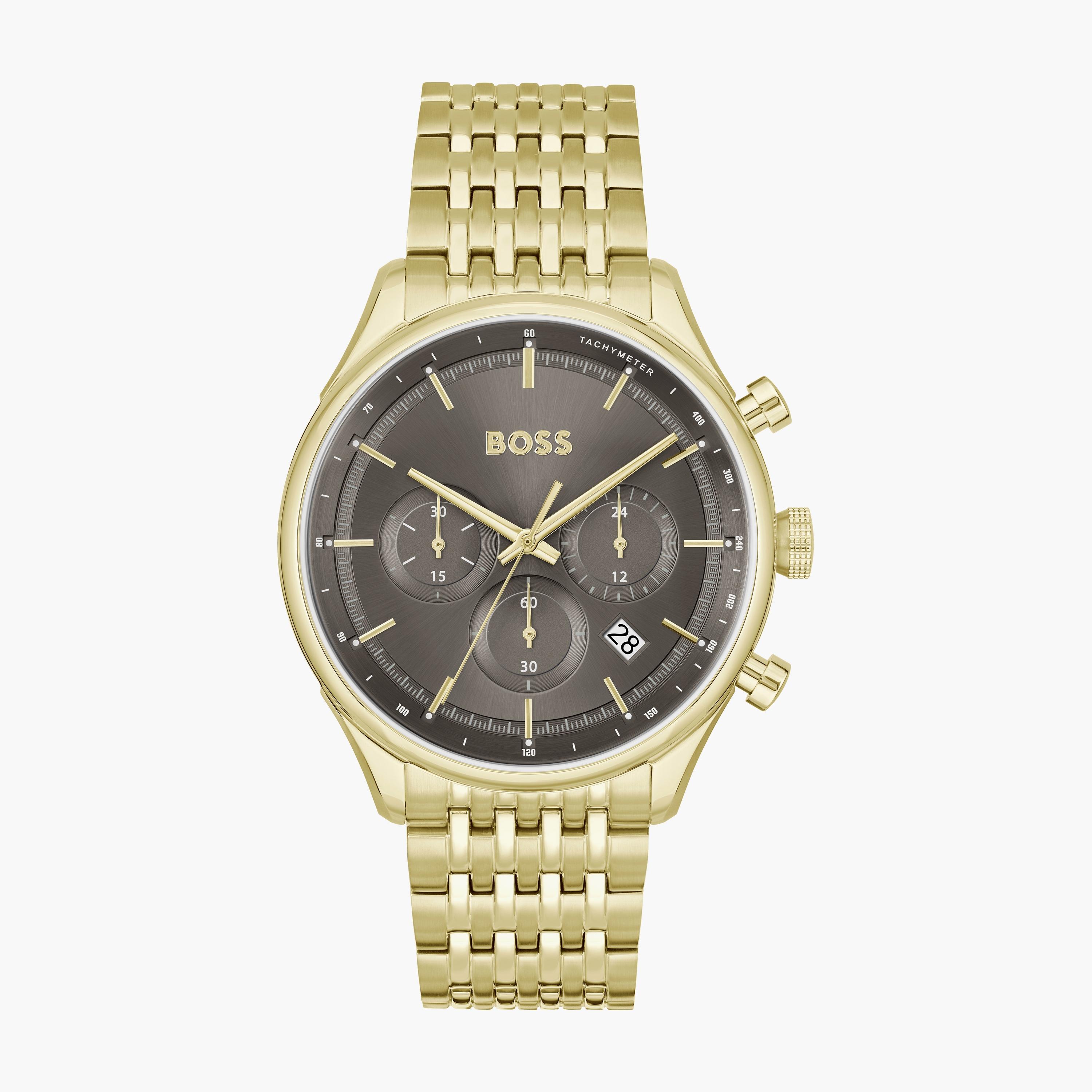 Mens gold hugo boss watch store