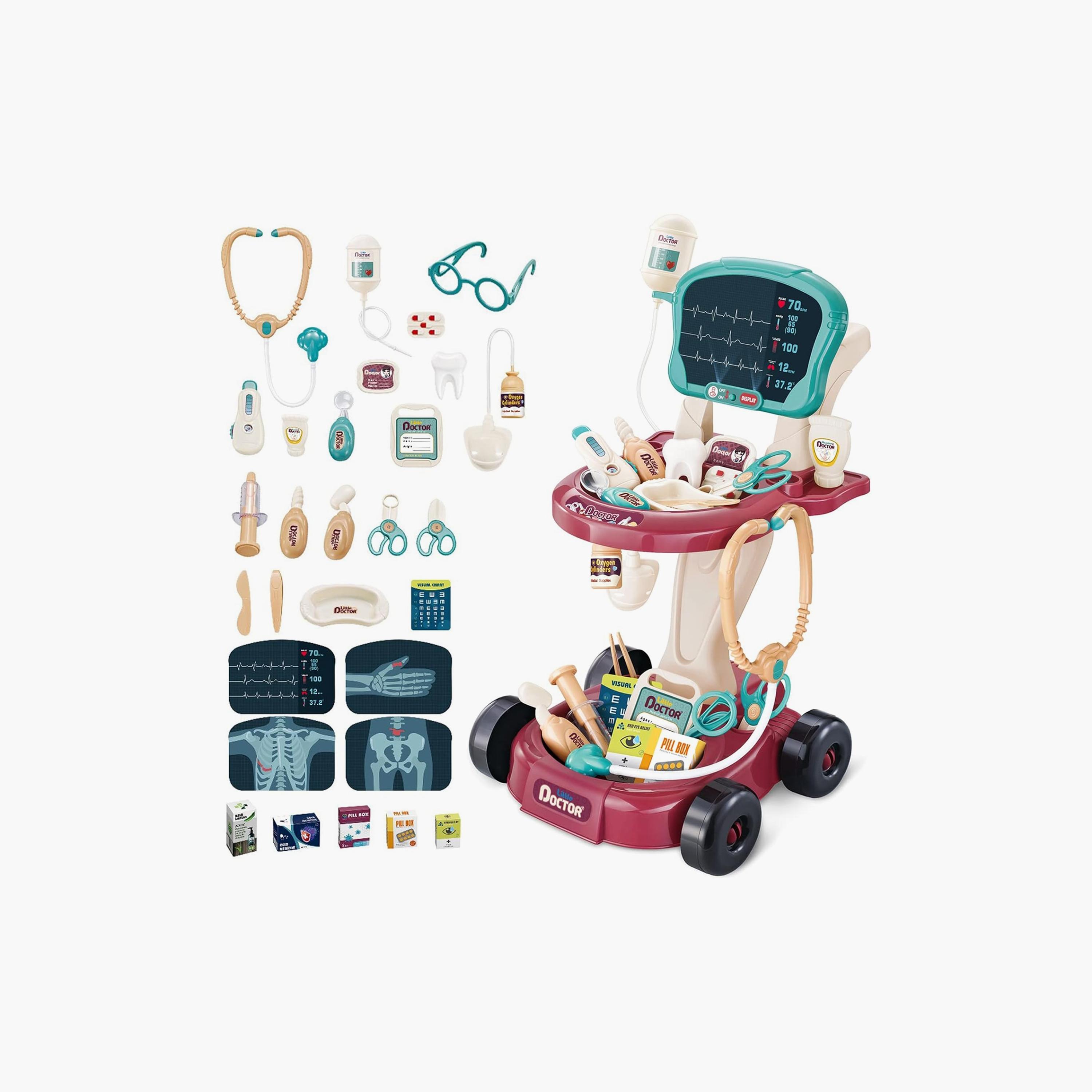 Buy Little Angel Portable Medical Doctor Trolley Playset Online ...