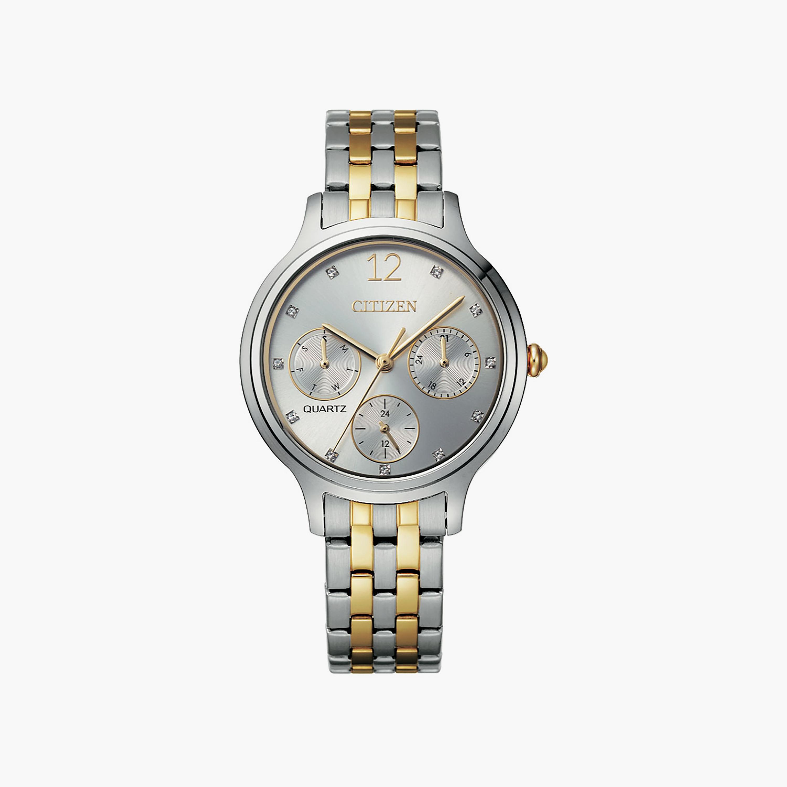 Buy Citizen 33 MM Silver & Gold Analog Stainless Steel Strap Watch ...