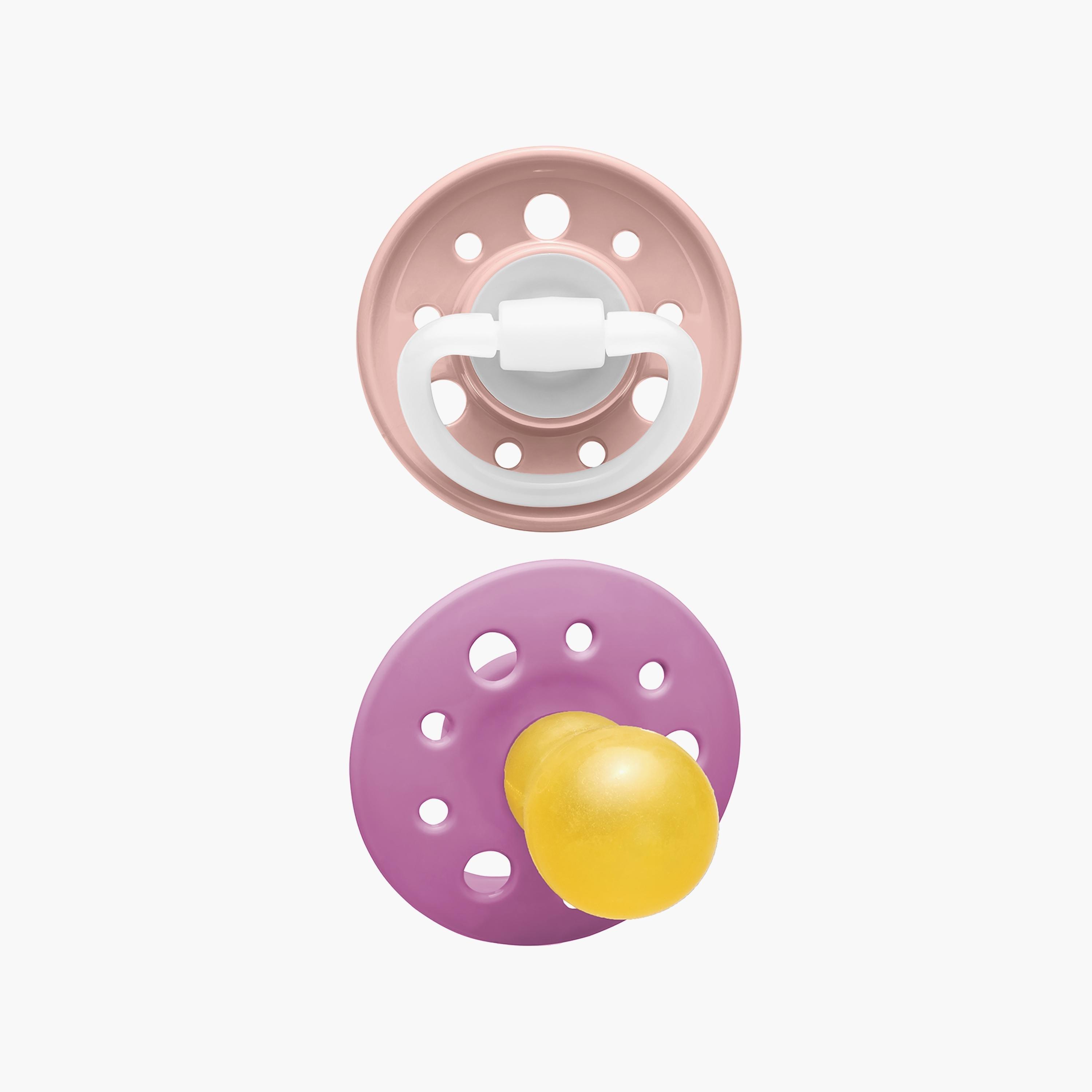 Buy Nip 2-Piece Cherry Latex Pacifiers, Peach & Pink Online | Babyshop UAE