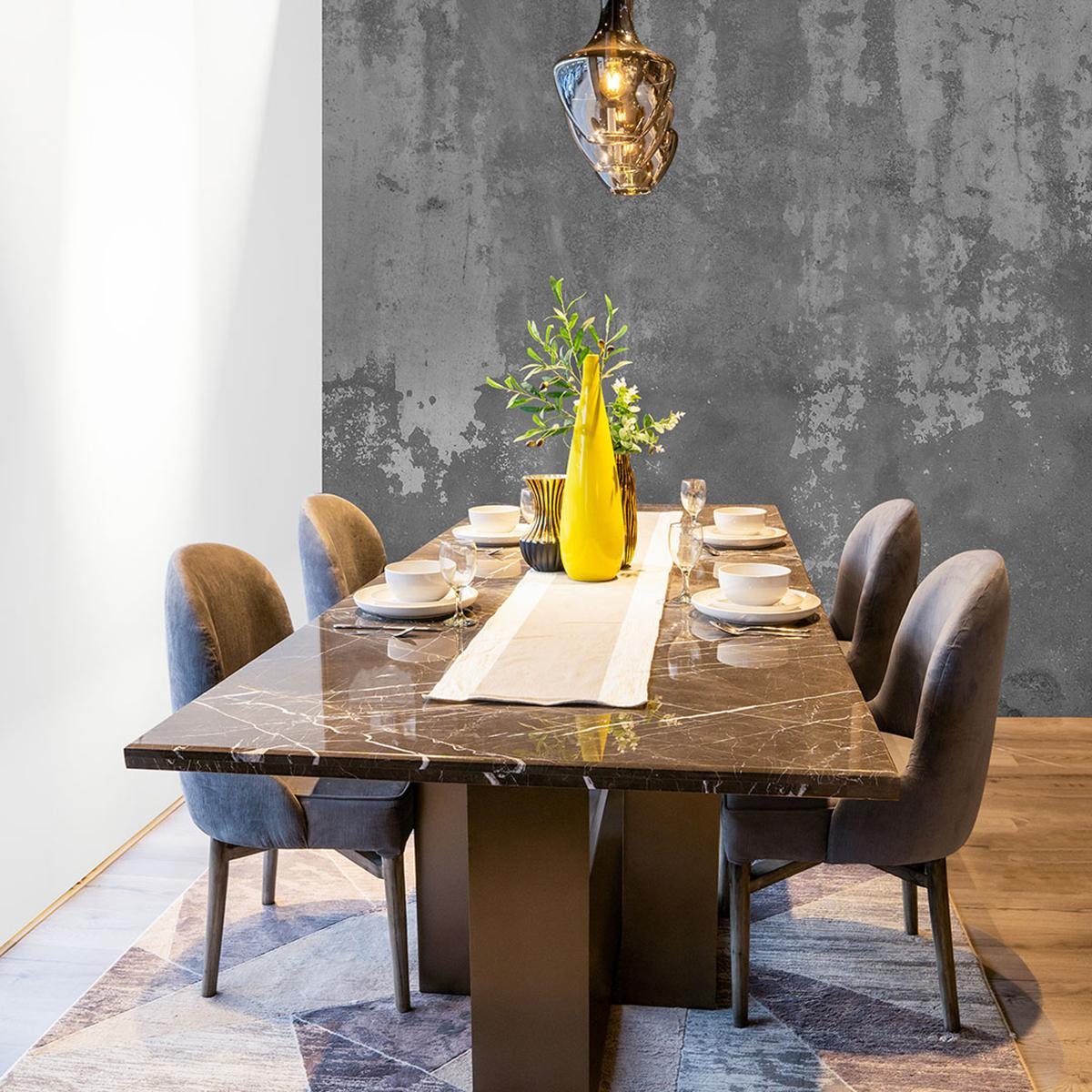 Shop Jaguar 8 Seater Marble Top Dining Table Home Centre KSA