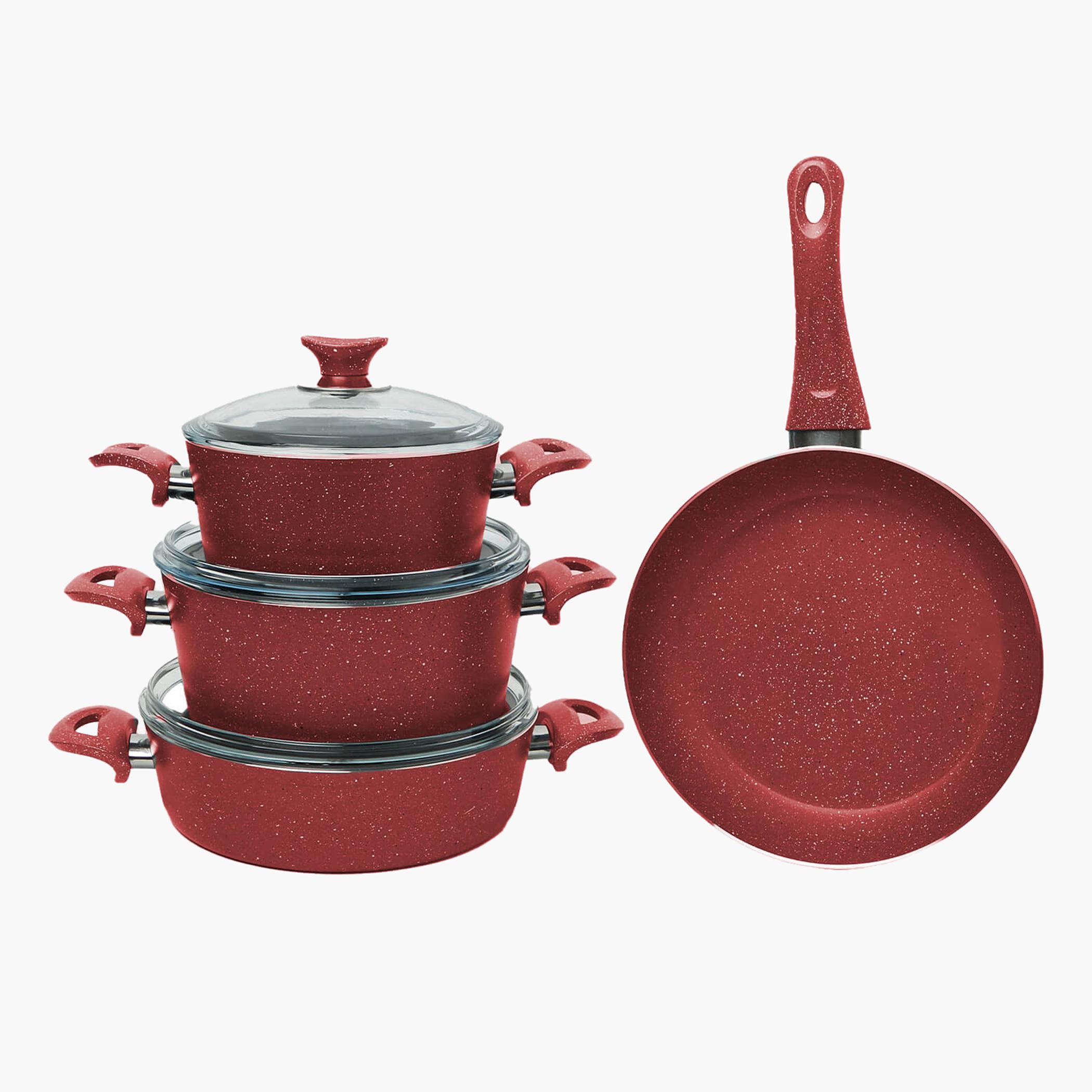 Shop In House 7-Piece Turkish Granite Non-Stick Cookware Set | Home ...
