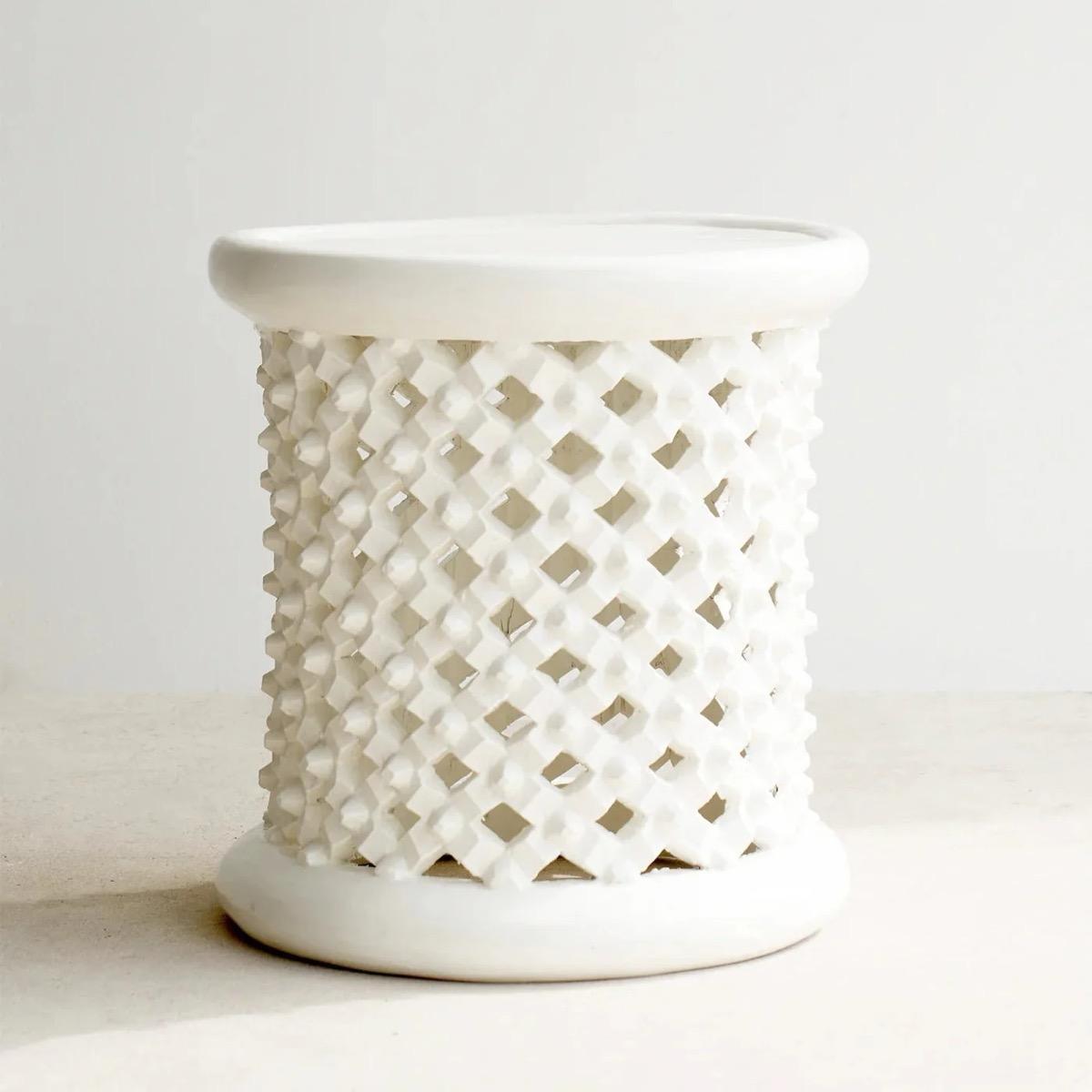 Shop Karoo Bamilike Wooden Top Side Table | Home Centre UAE