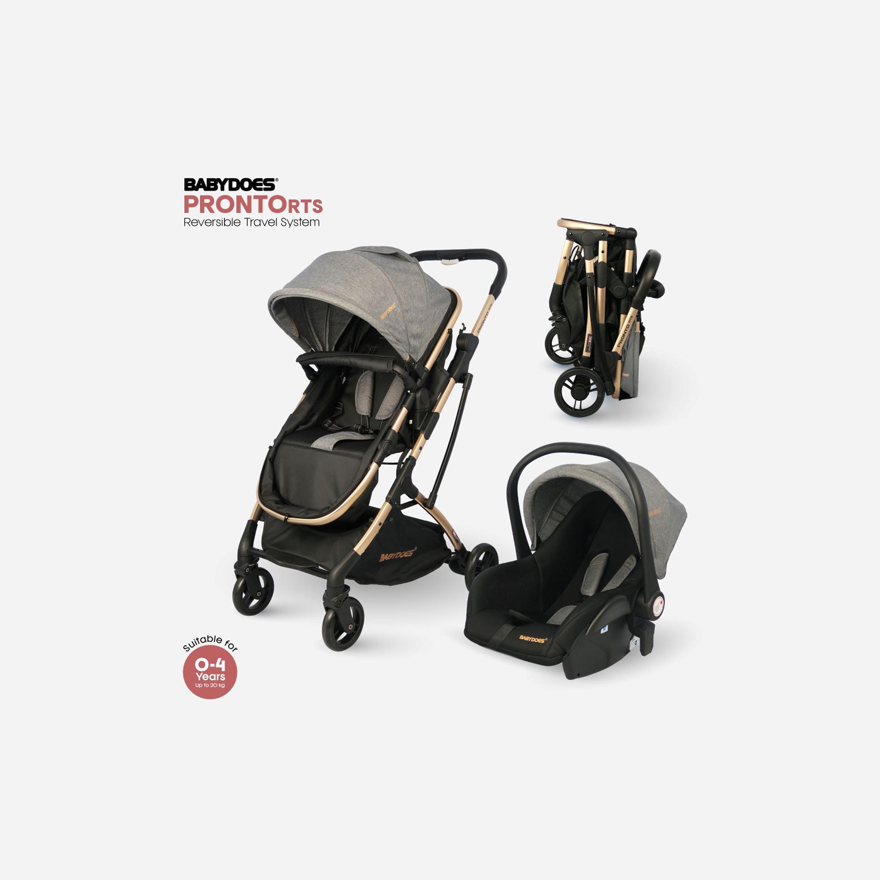 Buy Babydoes Pronto Rts Foldable Stroller with Reversible Travel System ...