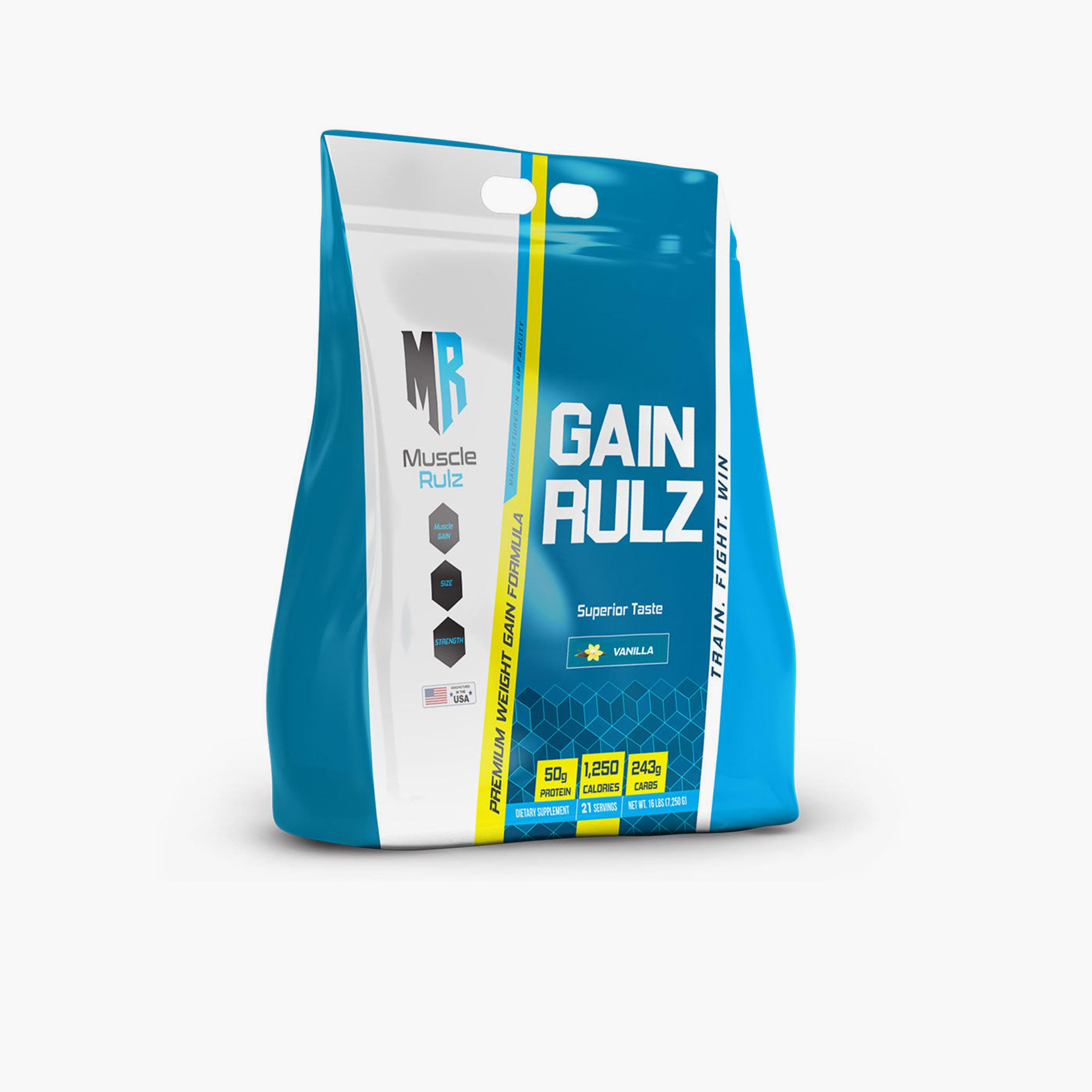 Buy Muscle Rulz Gain Rulz Weight Gainer 16 lbs Vanilla Online ...