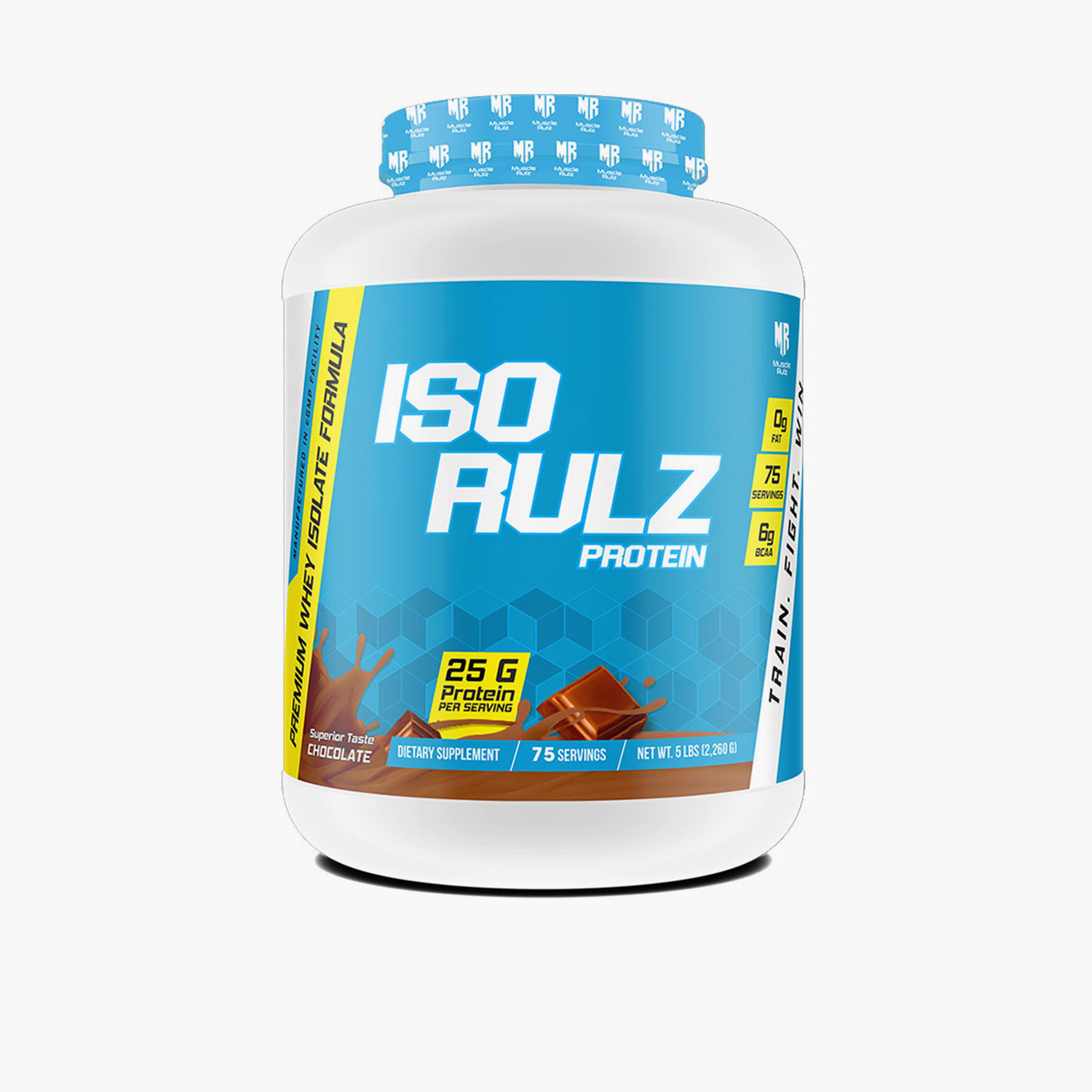 Buy Muscle Rulz Iso Rulz Whey Protein Isolate 5 lbs / 2.26 kg Chocolate ...